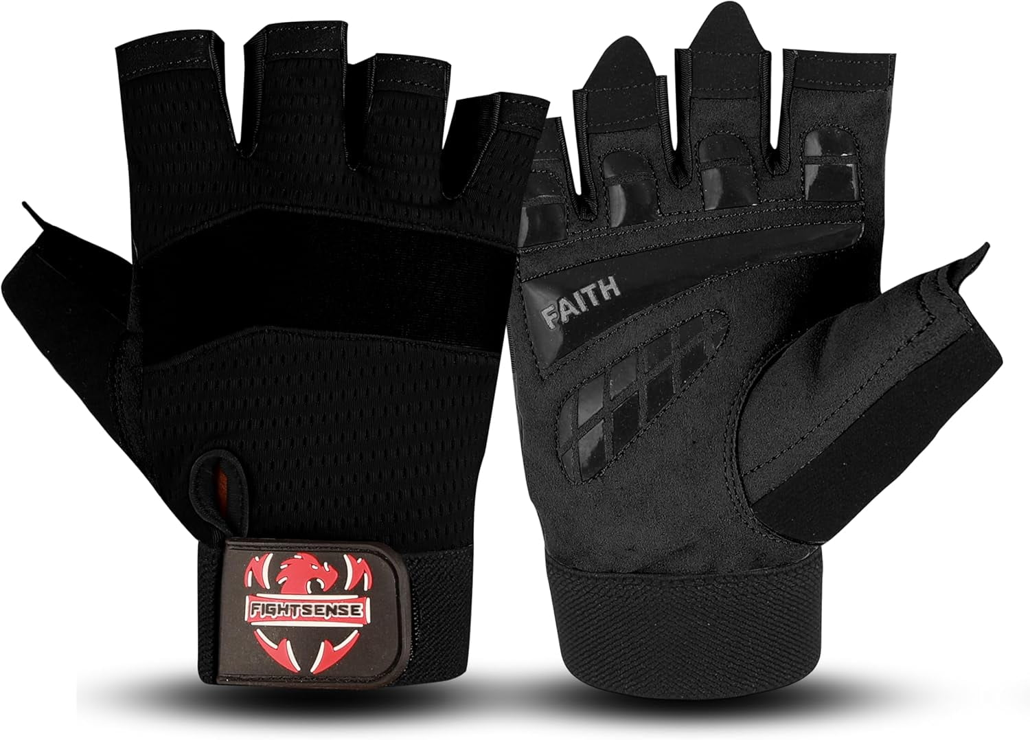 FIGHTSENSE Workout Gloves – Enhanced Grip, Padded Palm, Adjustable ...