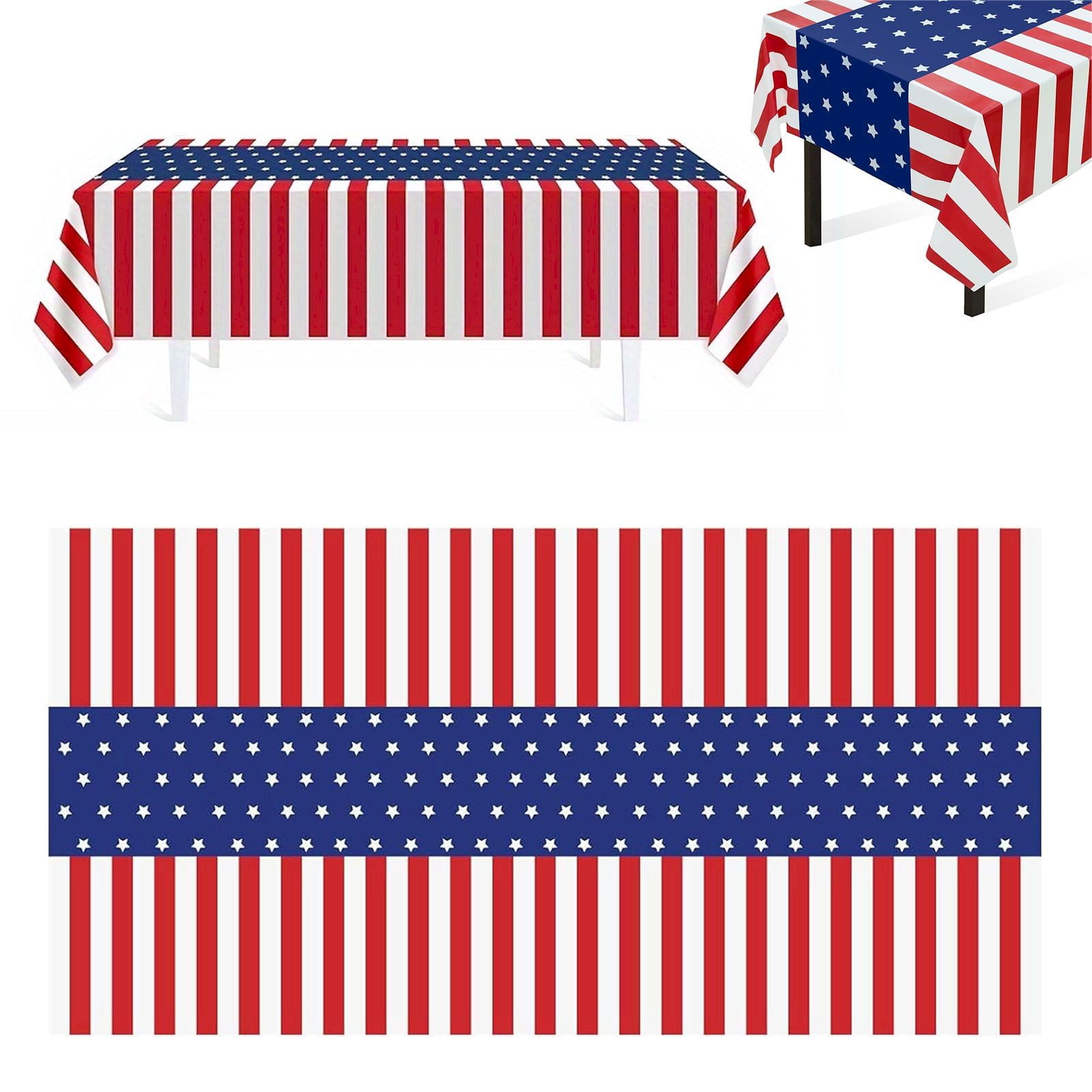 FIGHTY (Blue) Patriotic Decorations Birthday Table Cloth For Kids ...