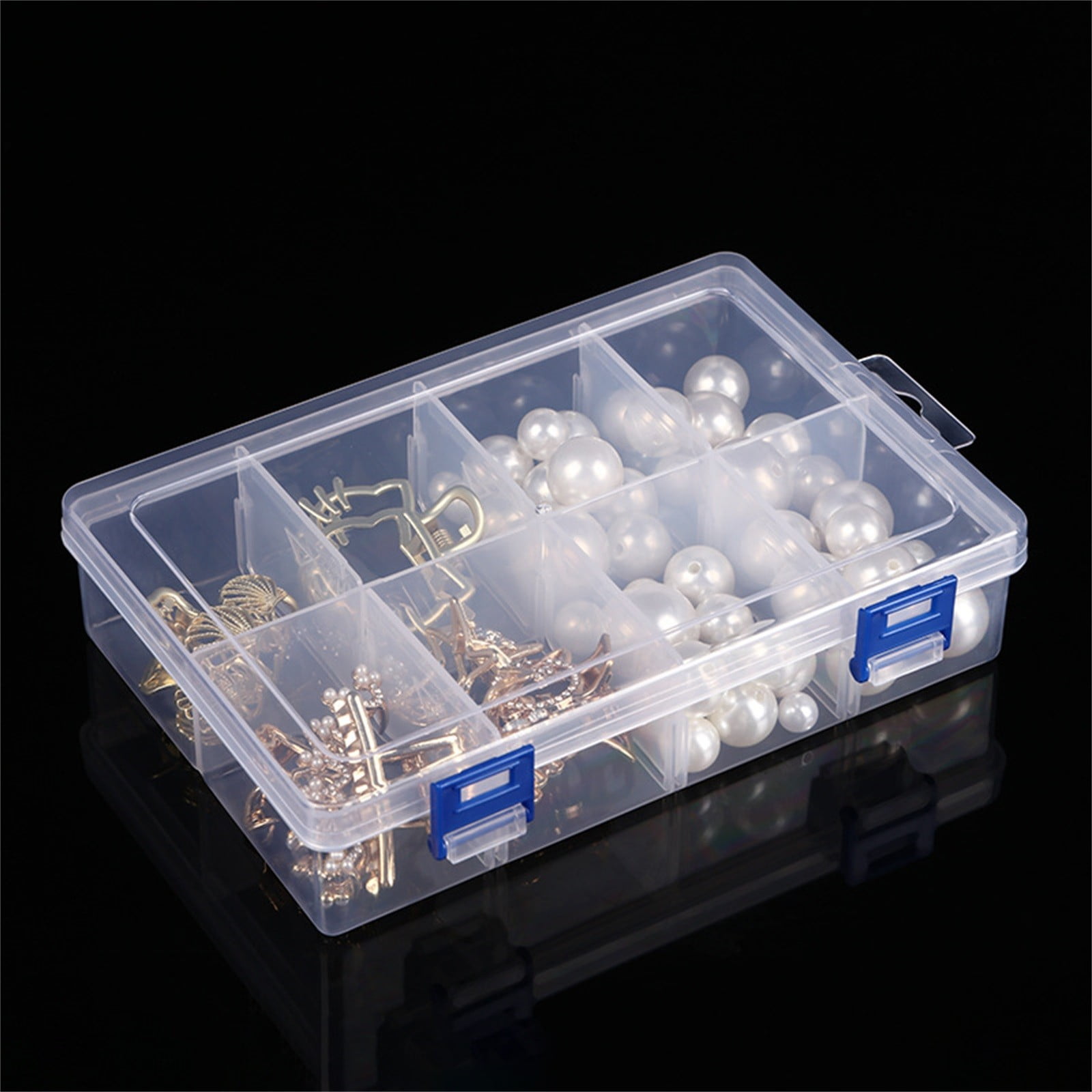 FIGHTY Detachable Large 8 Grid Storage Box Transparent PP Plastic Box ...