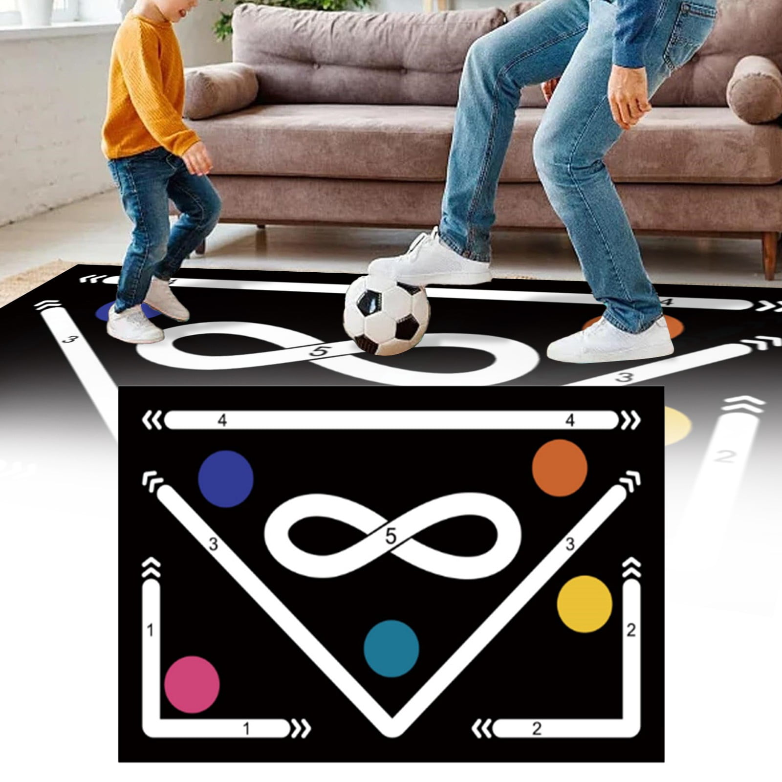 FIGHTY Football Footstep Training Non Slip Mat Home Mud Sports Footstep ...