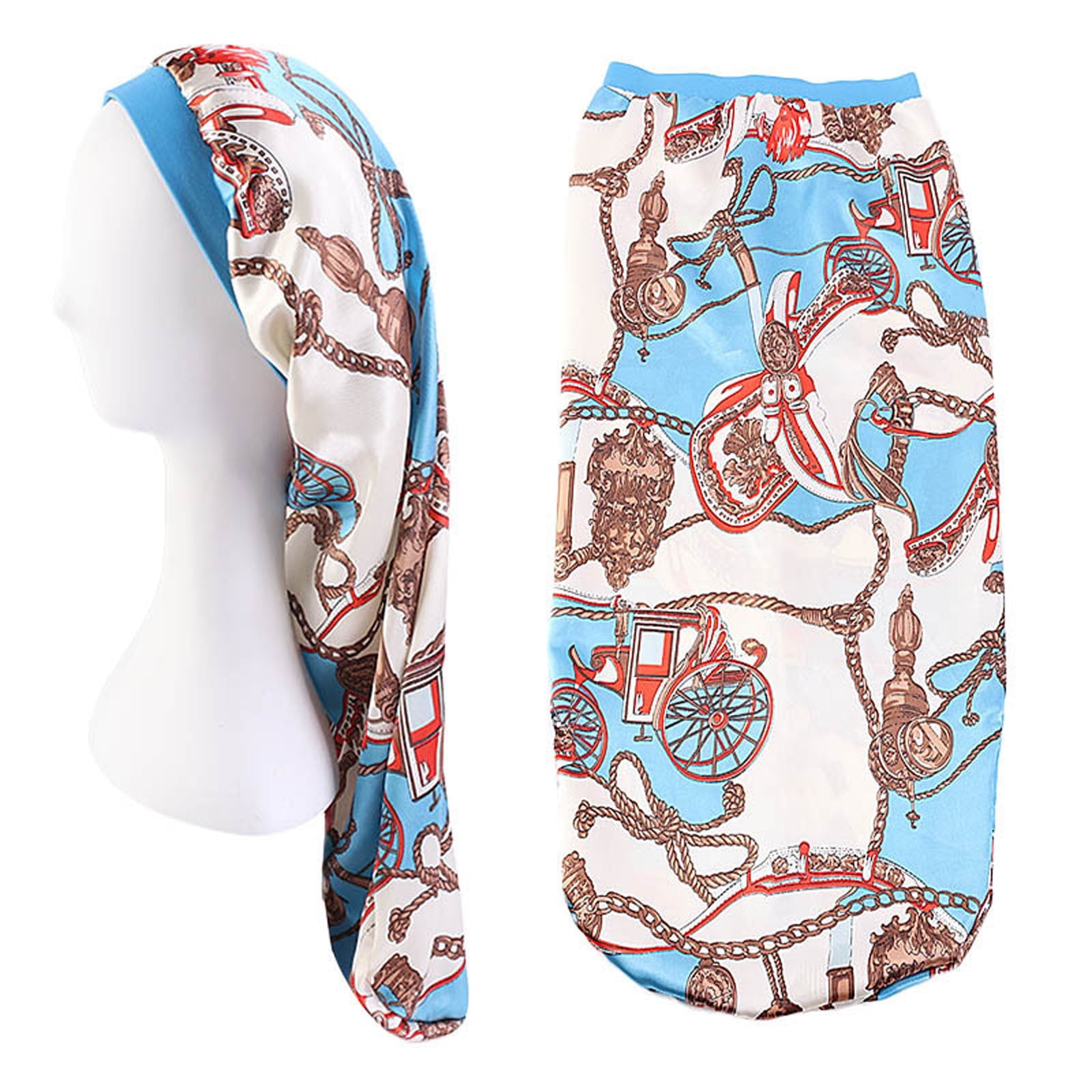 FIGHTY Hair Bonnets Soft Elastic Band Silky Sleeping Cap Big Bonnets ...