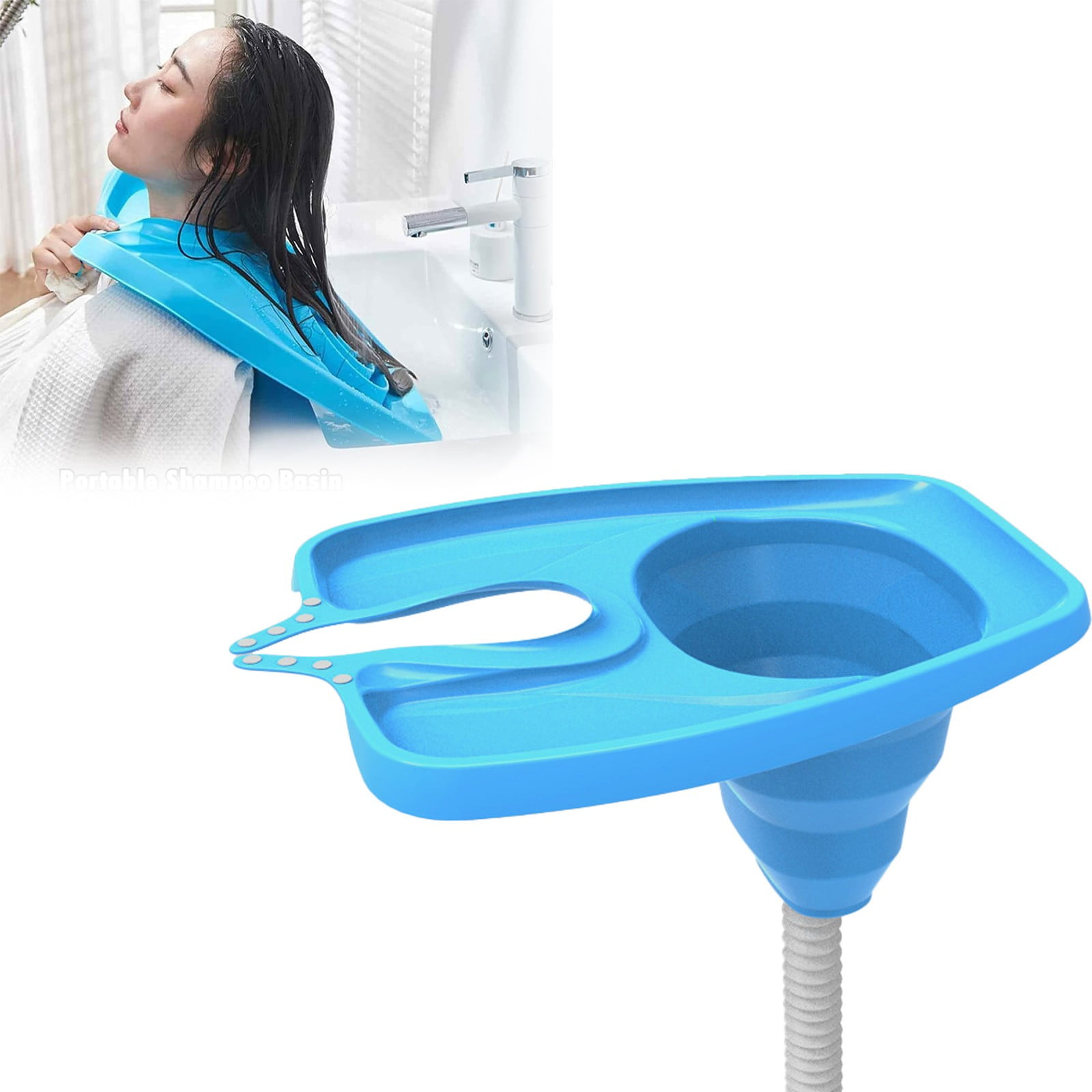 FIGHTY Portable Foldable Hair Wash Basin Retractable Shampoo Bowl With Draining Tube Hair ...