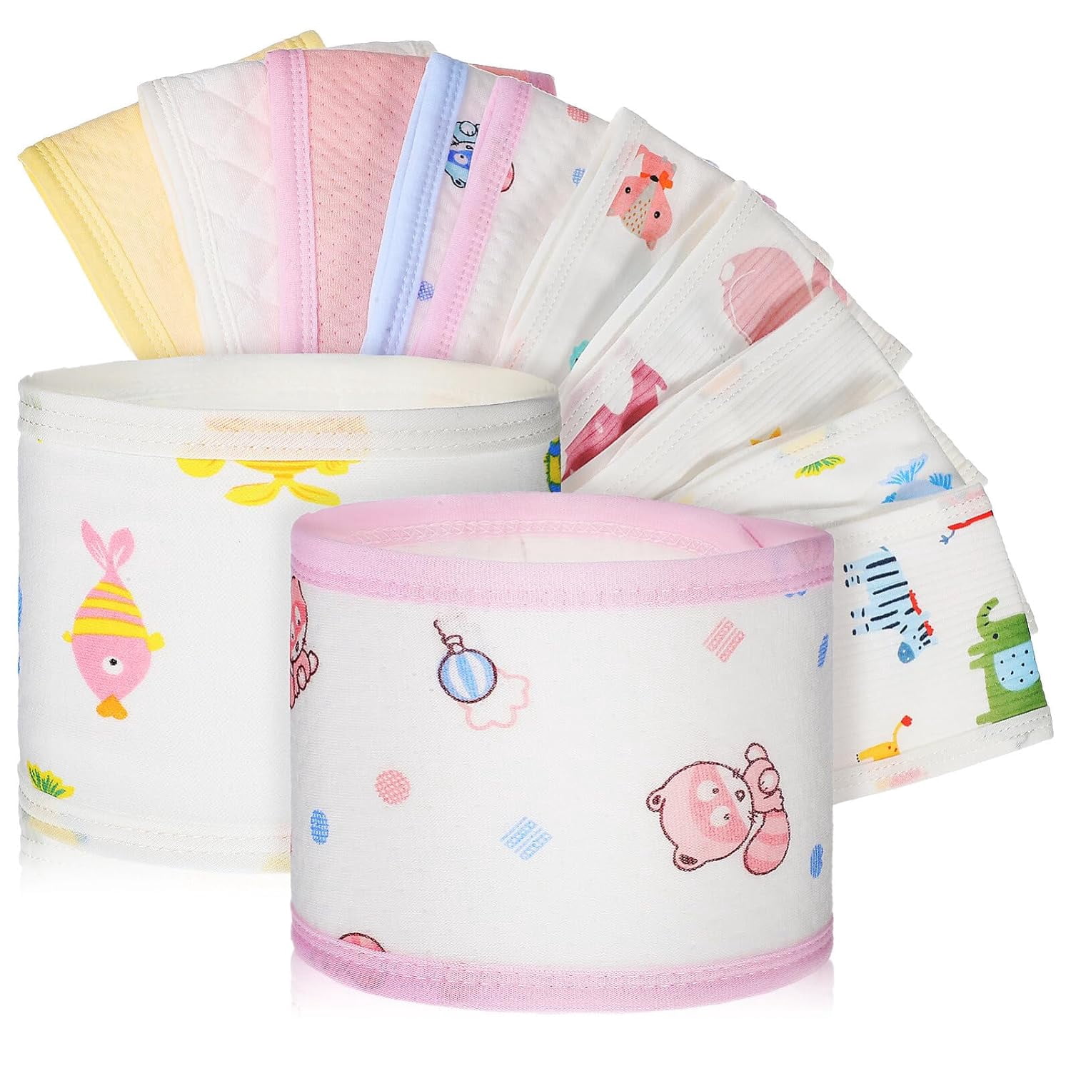 FIGT-10Pcs Umbilical Cotton Infant Belly Bands Cord Belly Band Cute ...