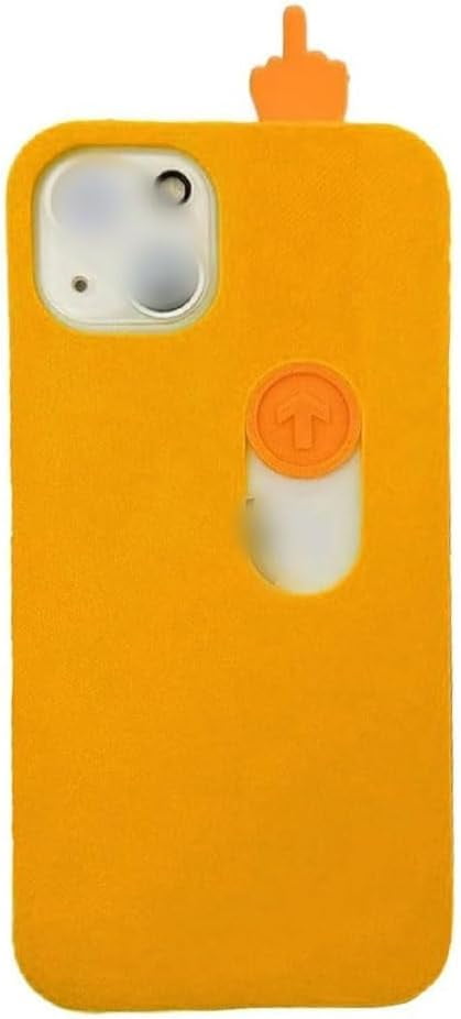 FIGT-3D Printed Sliding Middle Finger Phone Case Toy, Creative Friendly ...
