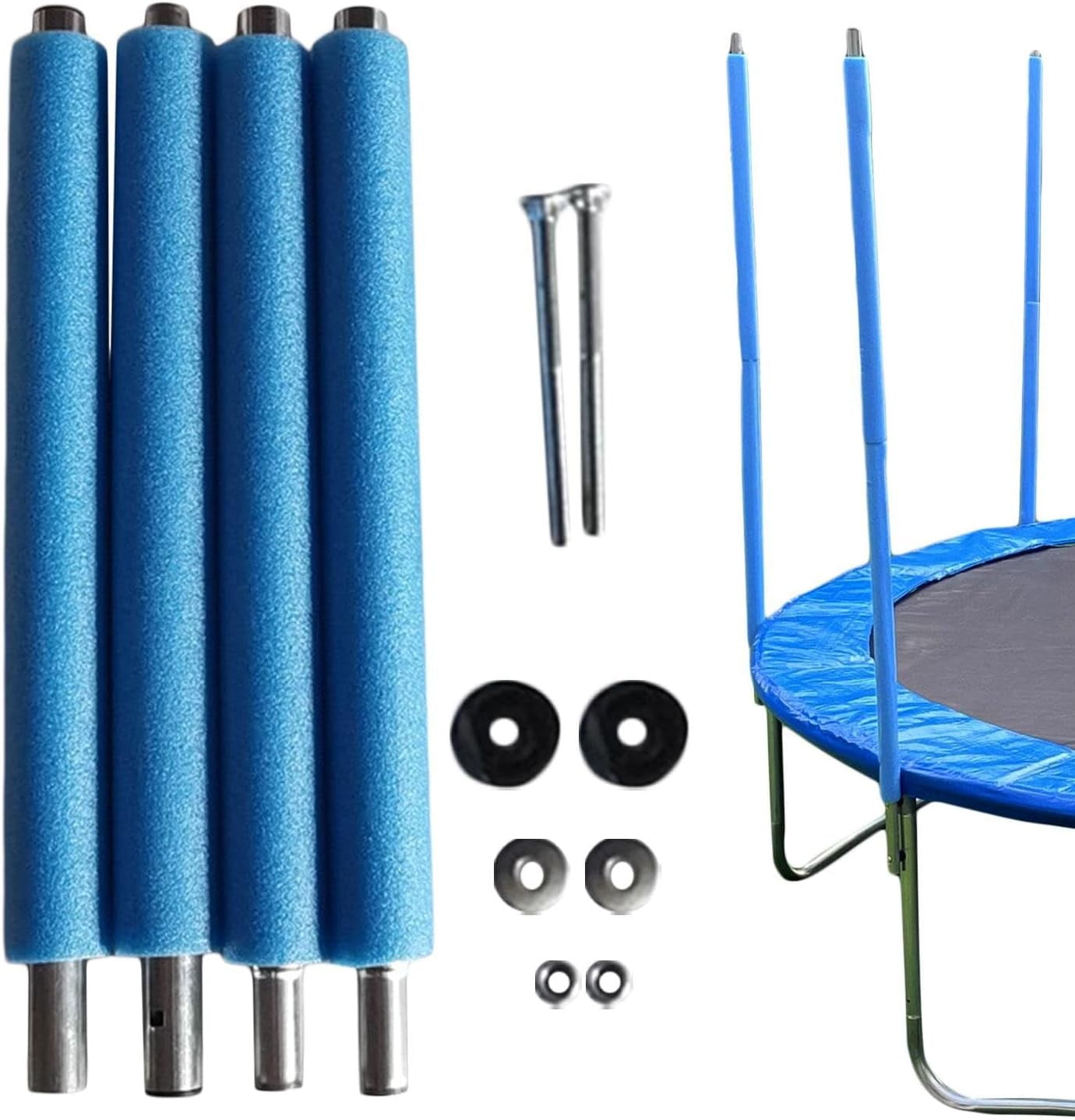 FIGT, 4 Pieces, Trampoline Poles Anti-Collision Protector with Hardware ...