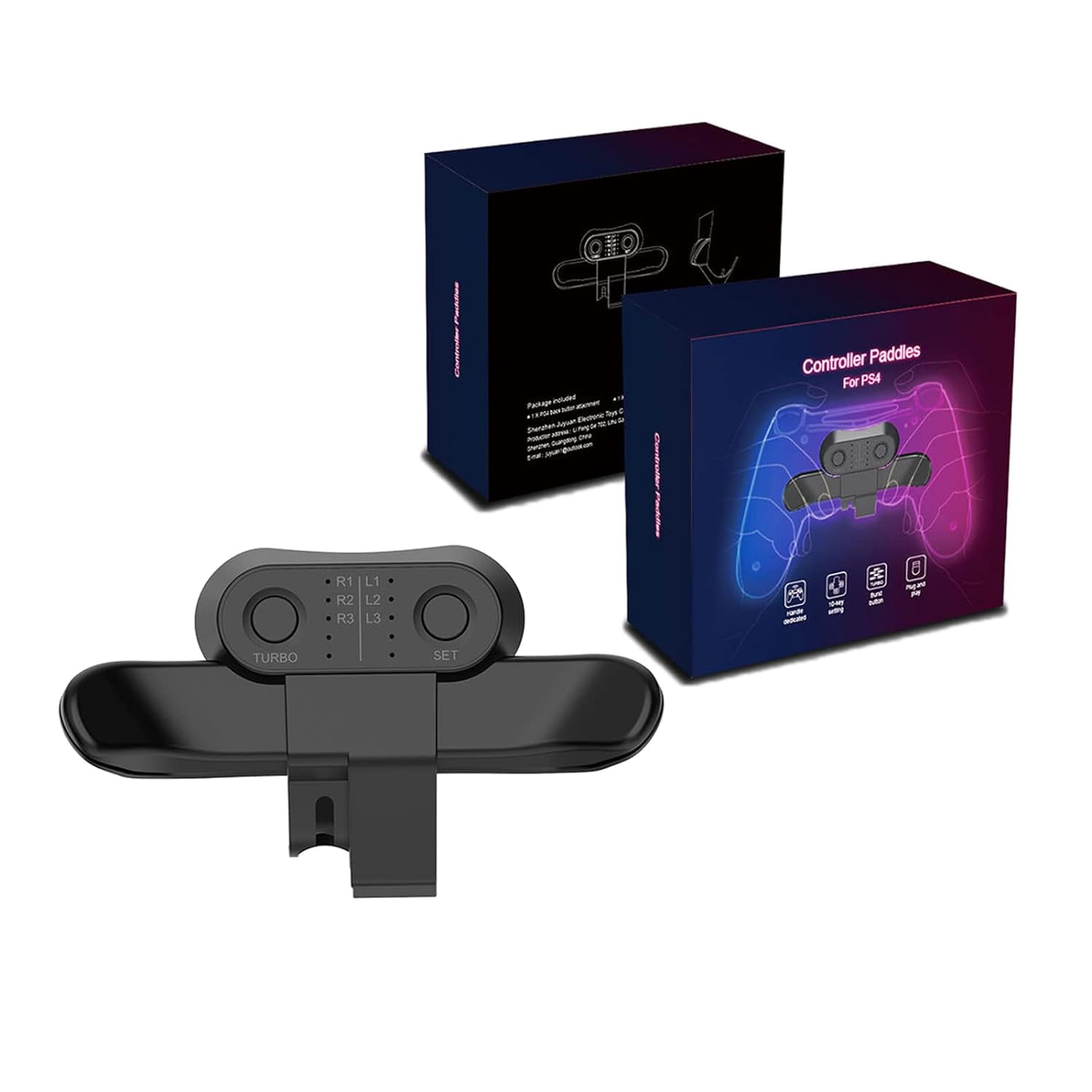 FIGT-Controller Paddles for PS4, Controller Back Button Attachment ...