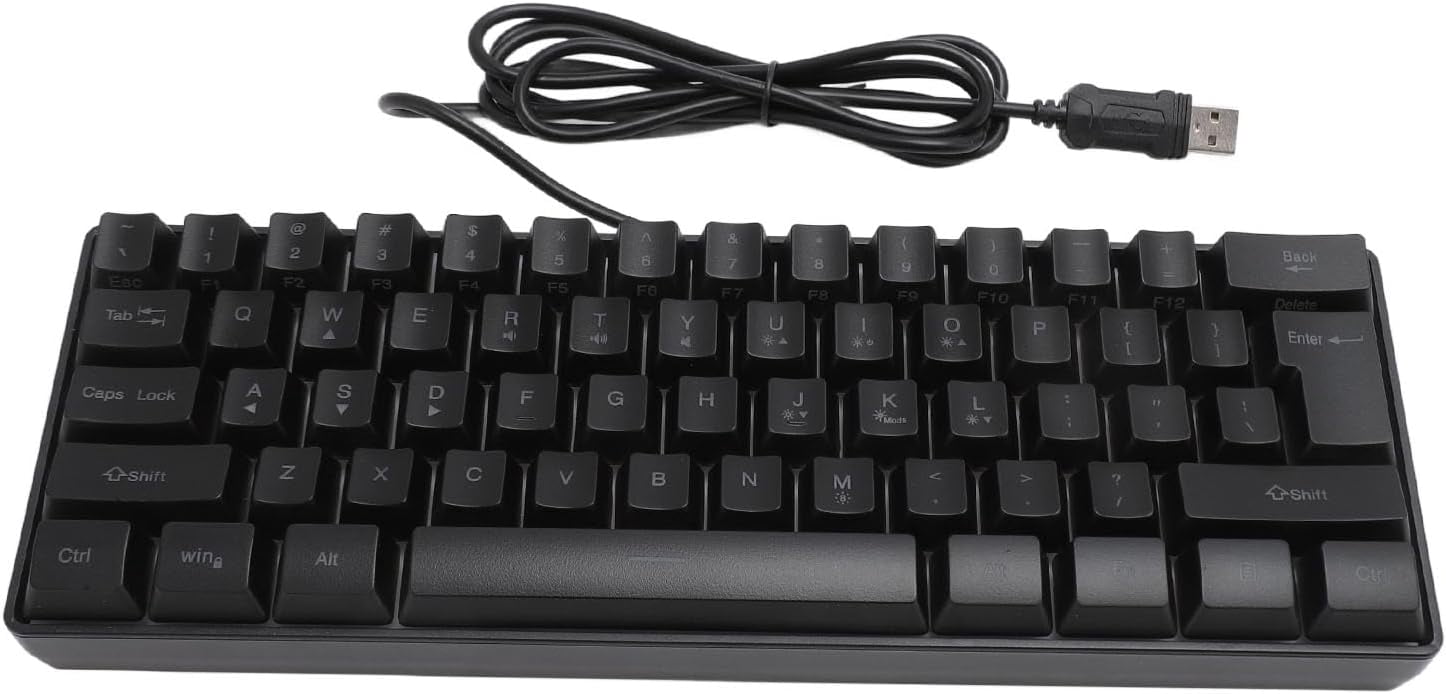 FIGT-Dual Mode Mechanical Keyboard, 61 Keys Gaming Keyboard, RGB ...