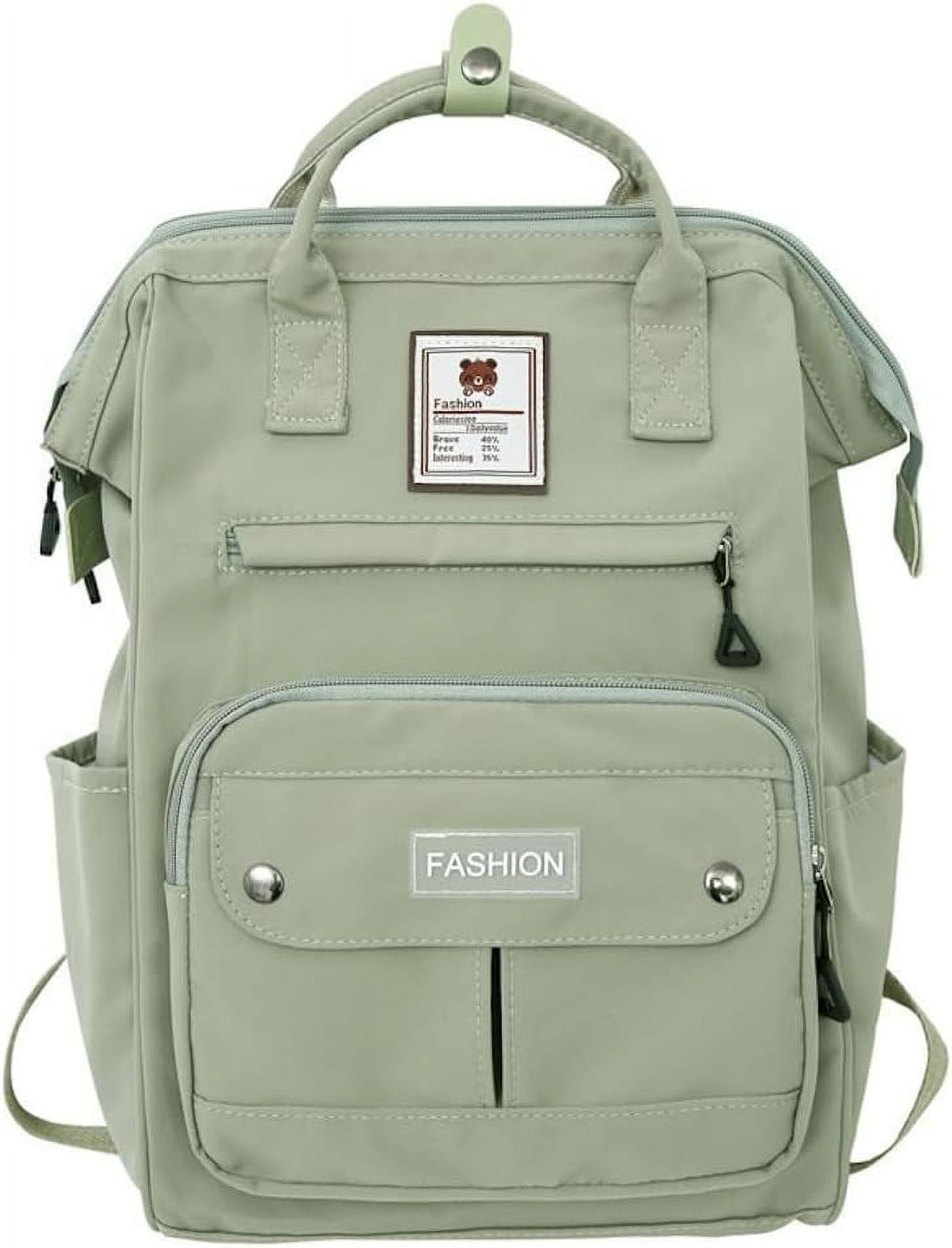 FIGT-Preppy Backpack Cute Vintage Backpack Solid Aesthetic Backpack ...