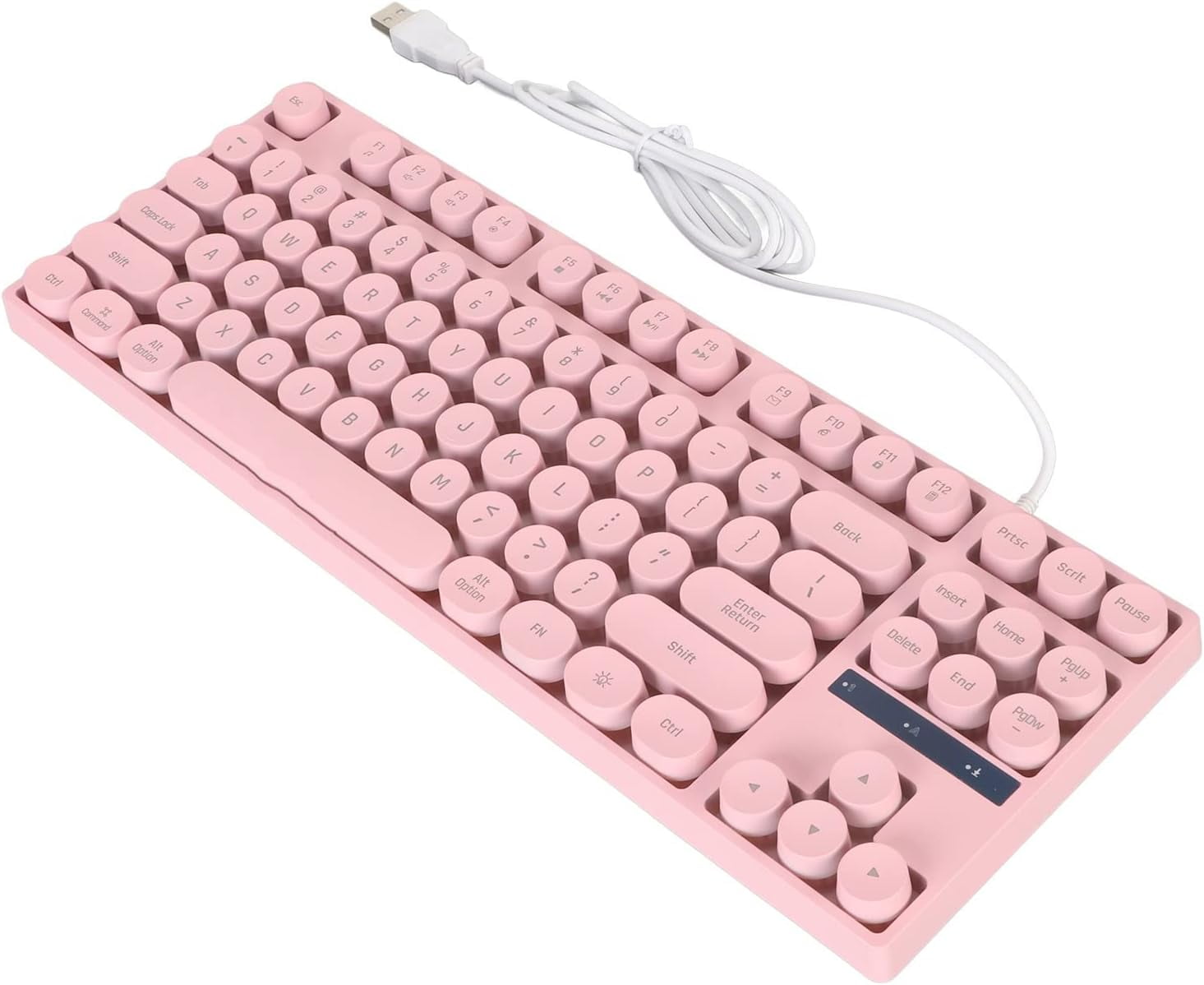 FIGT-Wired Keyboard, Ergonomic Design Retro Punk Style 87 Keys Gaming ...