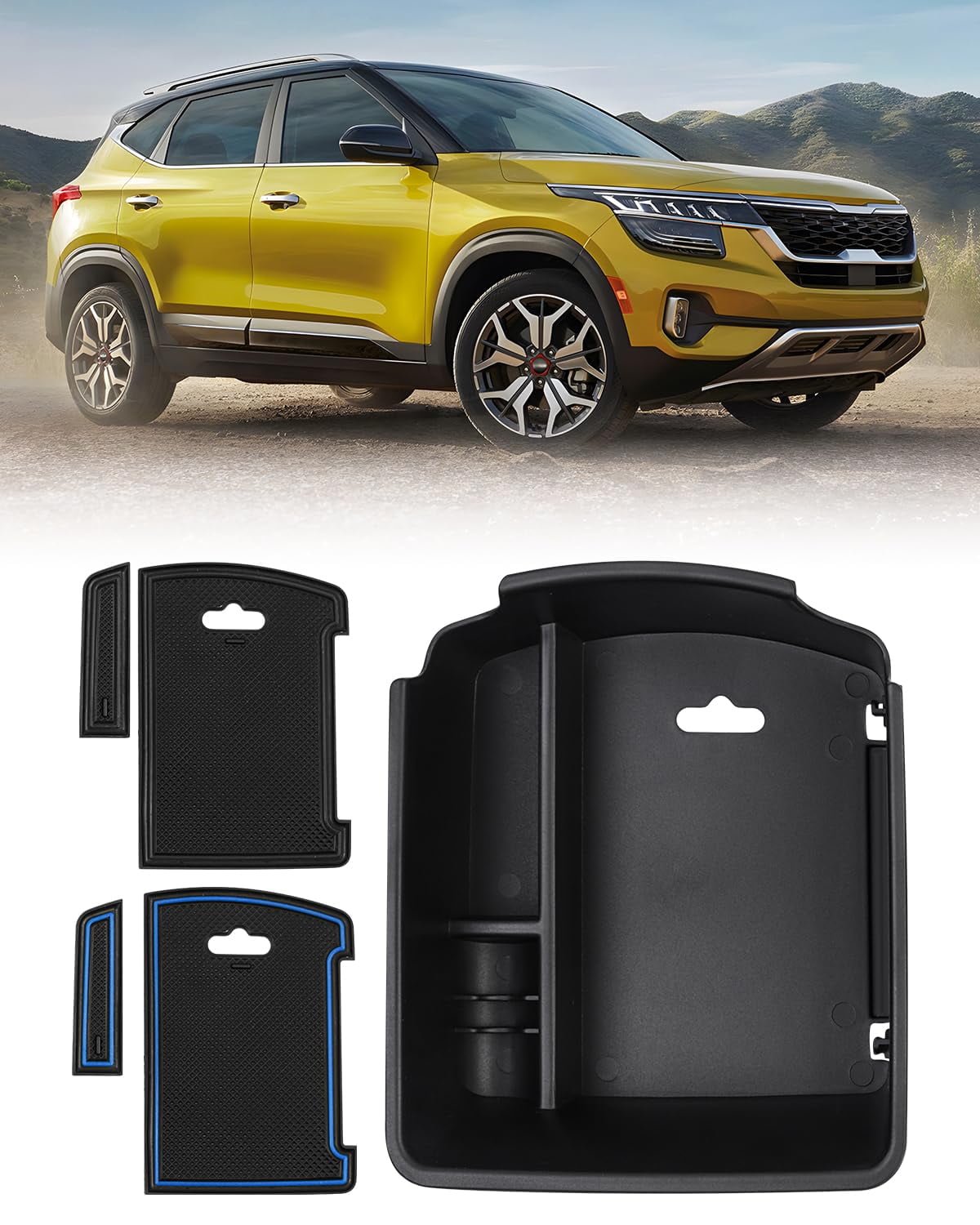 FIILINES Center Console Organizer for Kia Seltos 2021-2024, Console ...