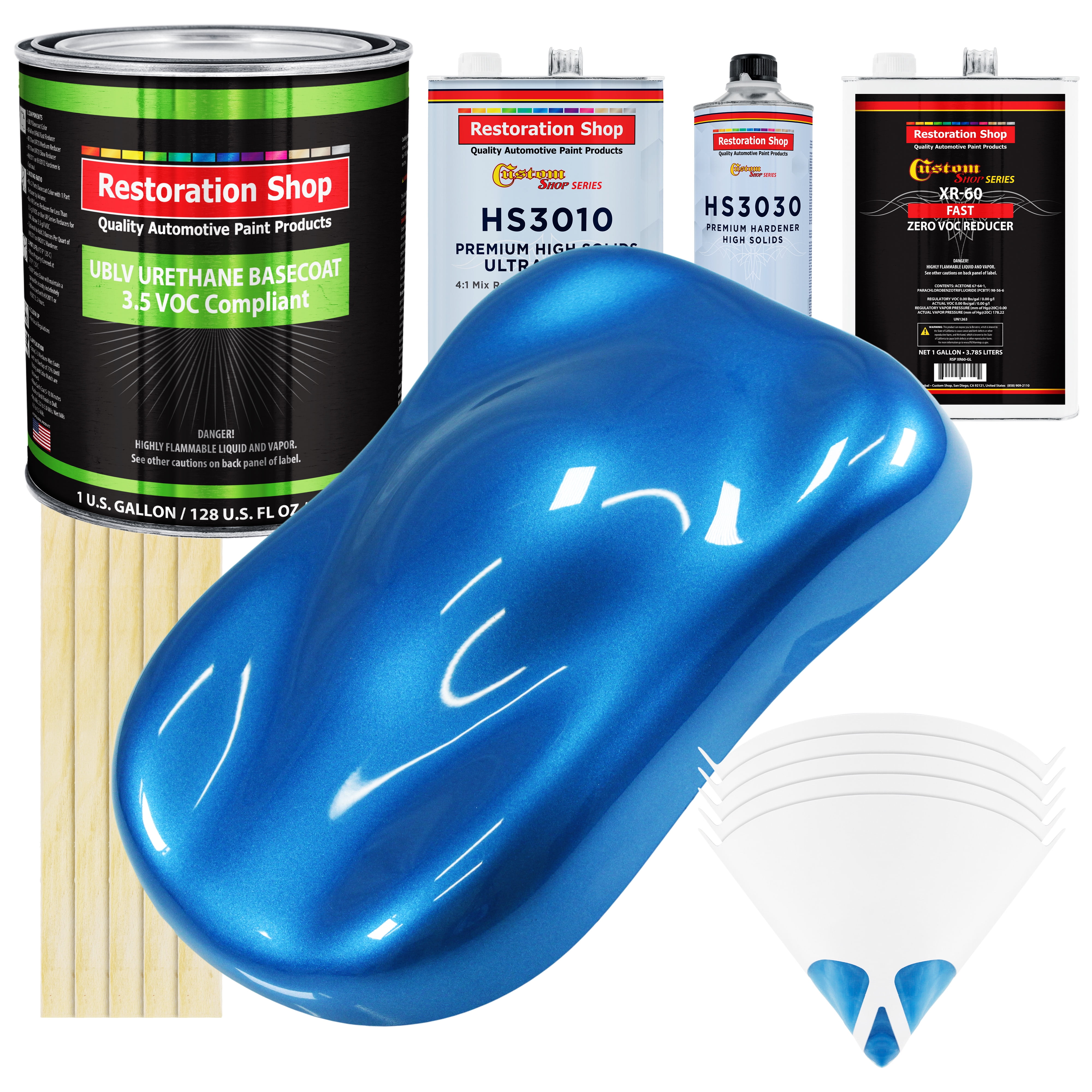 FIJI BLUE METALLIC Low Voc Urethane Basecoat/Premium Clearcoat Car Auto ...