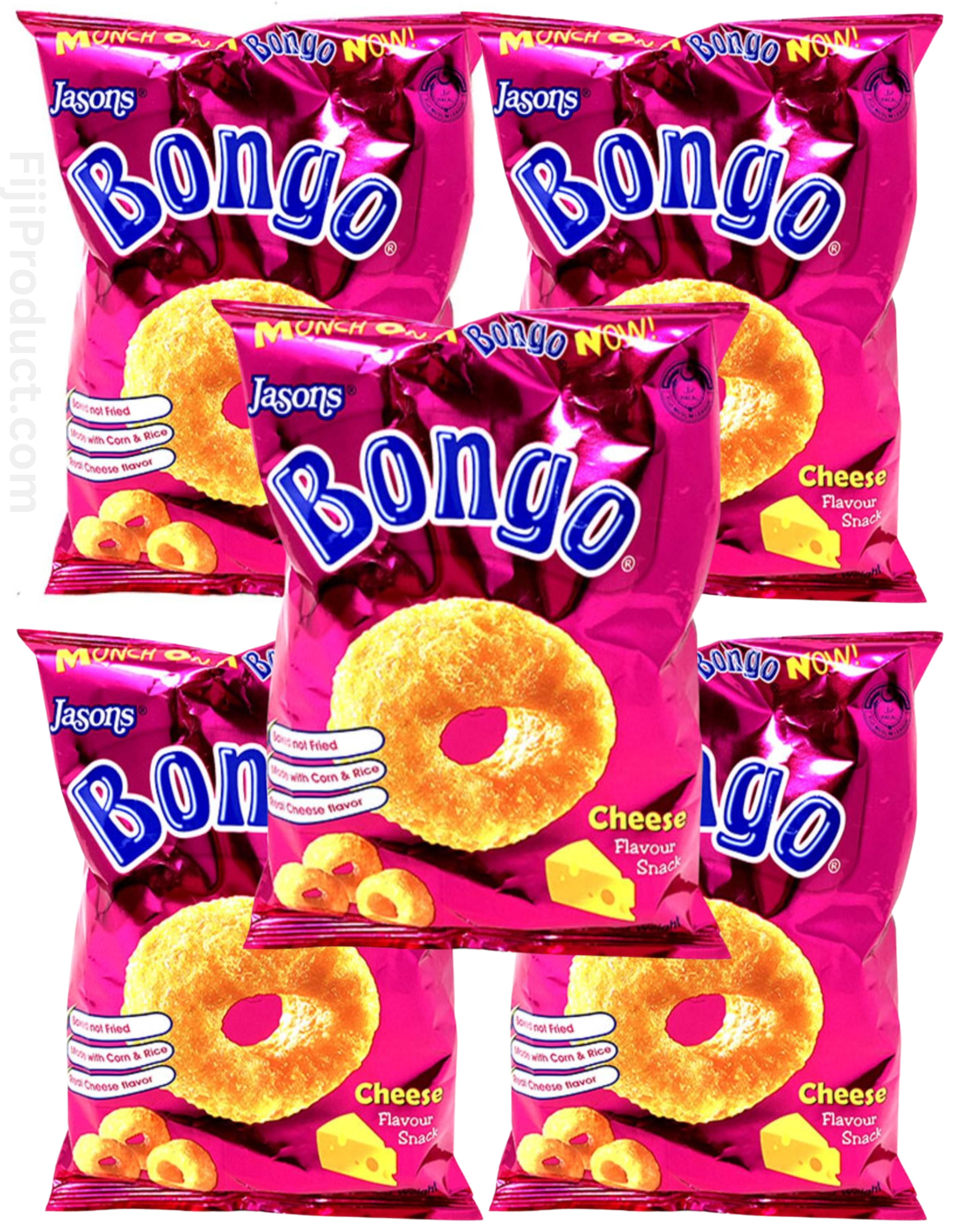 FIJI - Bongo Cheese Flavor Snacks (Pack Of 5 x 64g EA) Made with Real ...