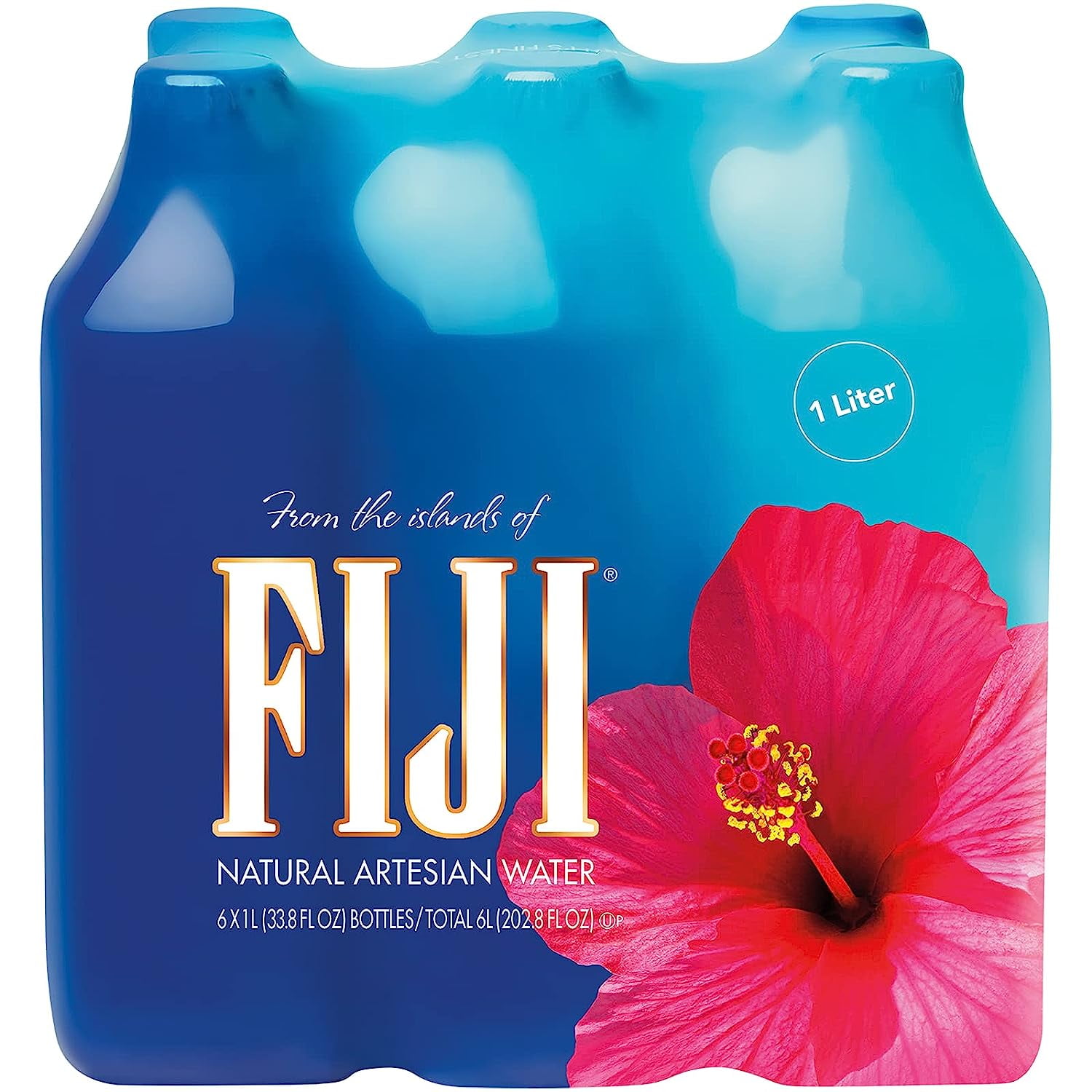 FIJI Natural Artesian Water, 33.8 fl oz, Groceries Case, Perfect for ...
