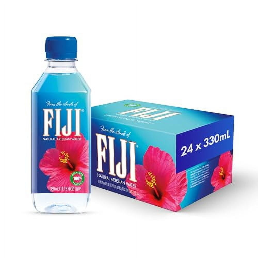 FIJI Water, Bottled Water, 330 mL / 11.15 fl oz, Pack of 24 - Walmart.com