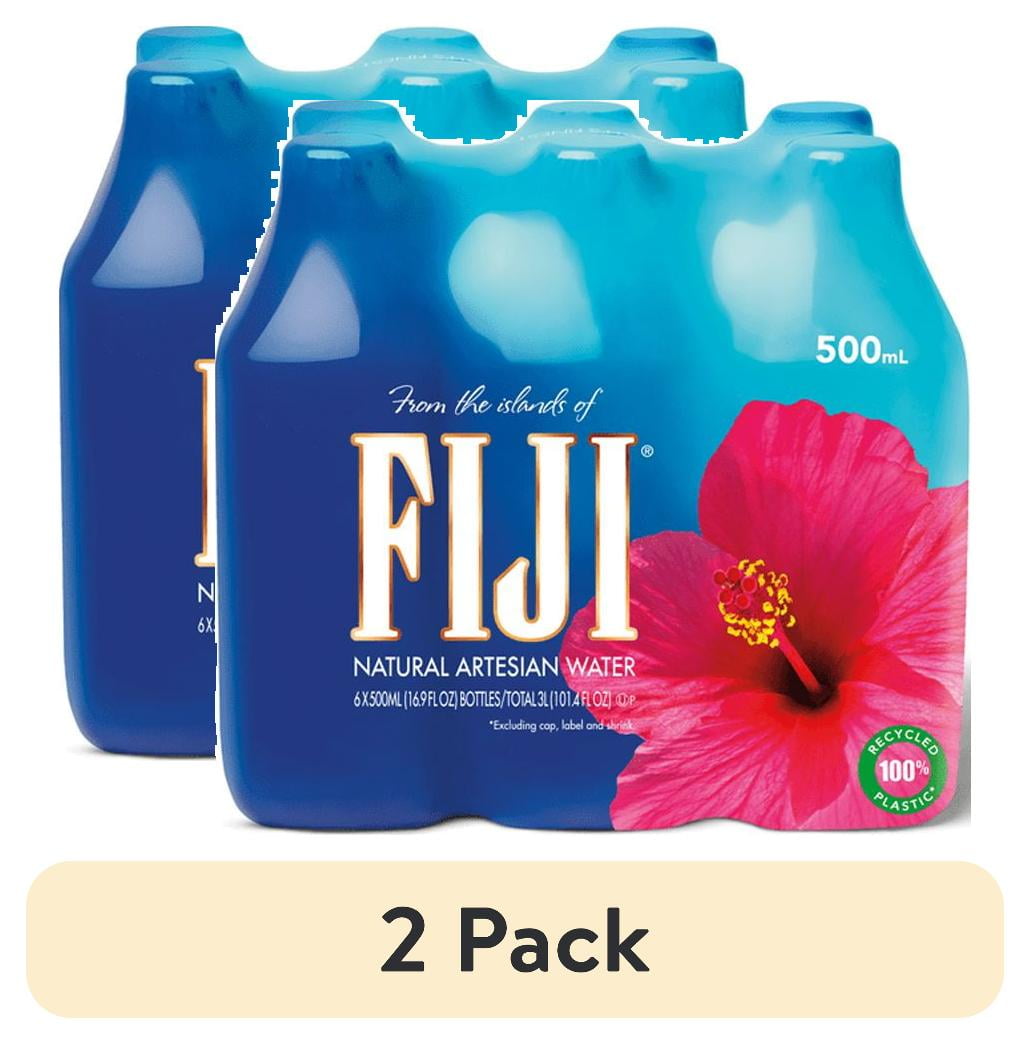 (2 pack) FIJI Natural Artesian Water, 16.9 fl. oz. (Pack of 6 Bottles ...