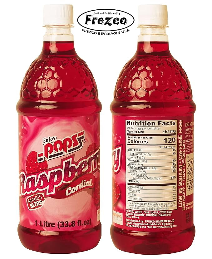 FIJI POPS® - Beverage Base Syrup (Pack of 2 x 33.8 Fl.Oz) Tasty ...