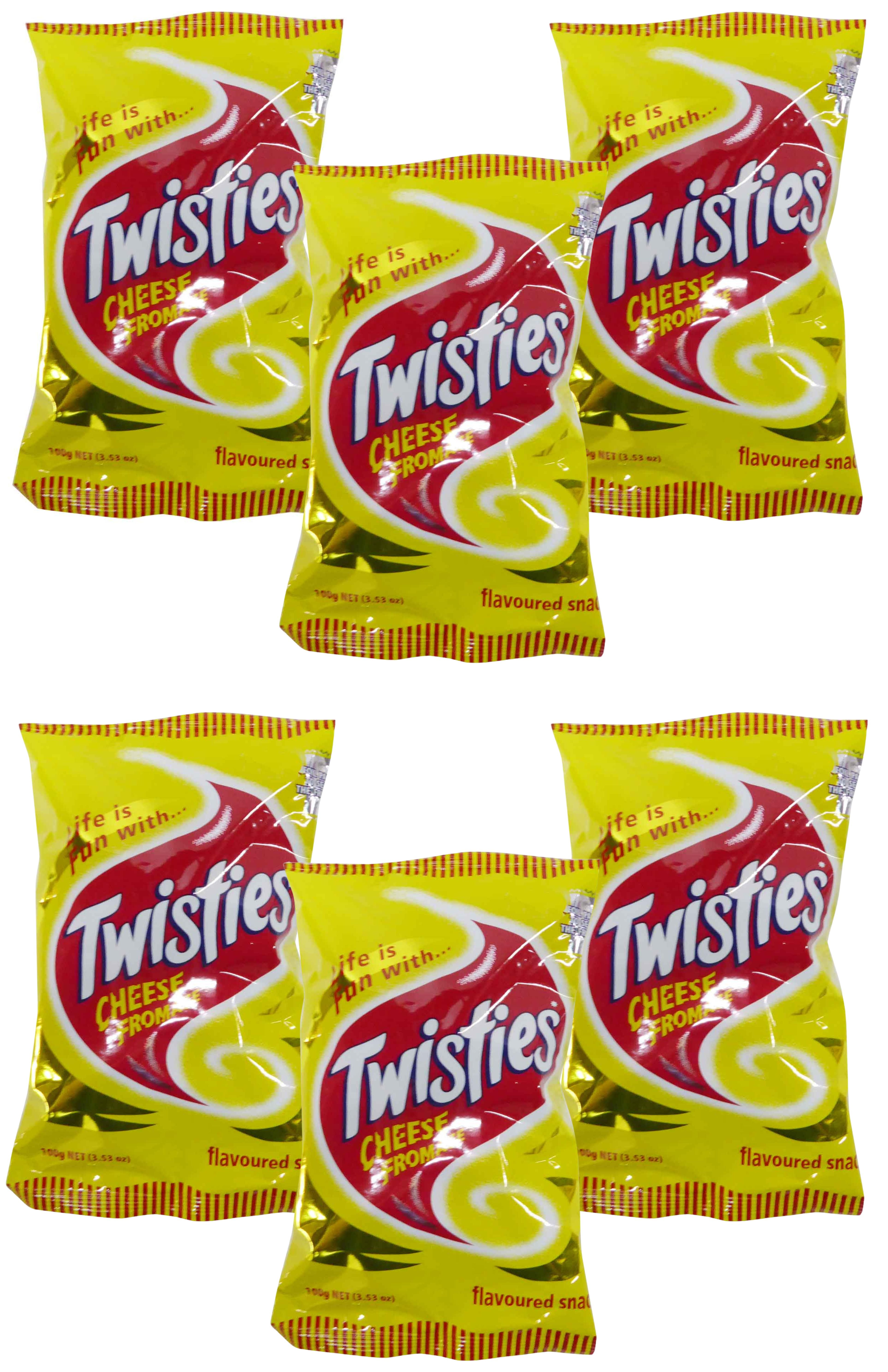 FIJI Twisties - Cheese Fromage Flavor Snacks (VALUE Pack Of 6 x 100g EA ...