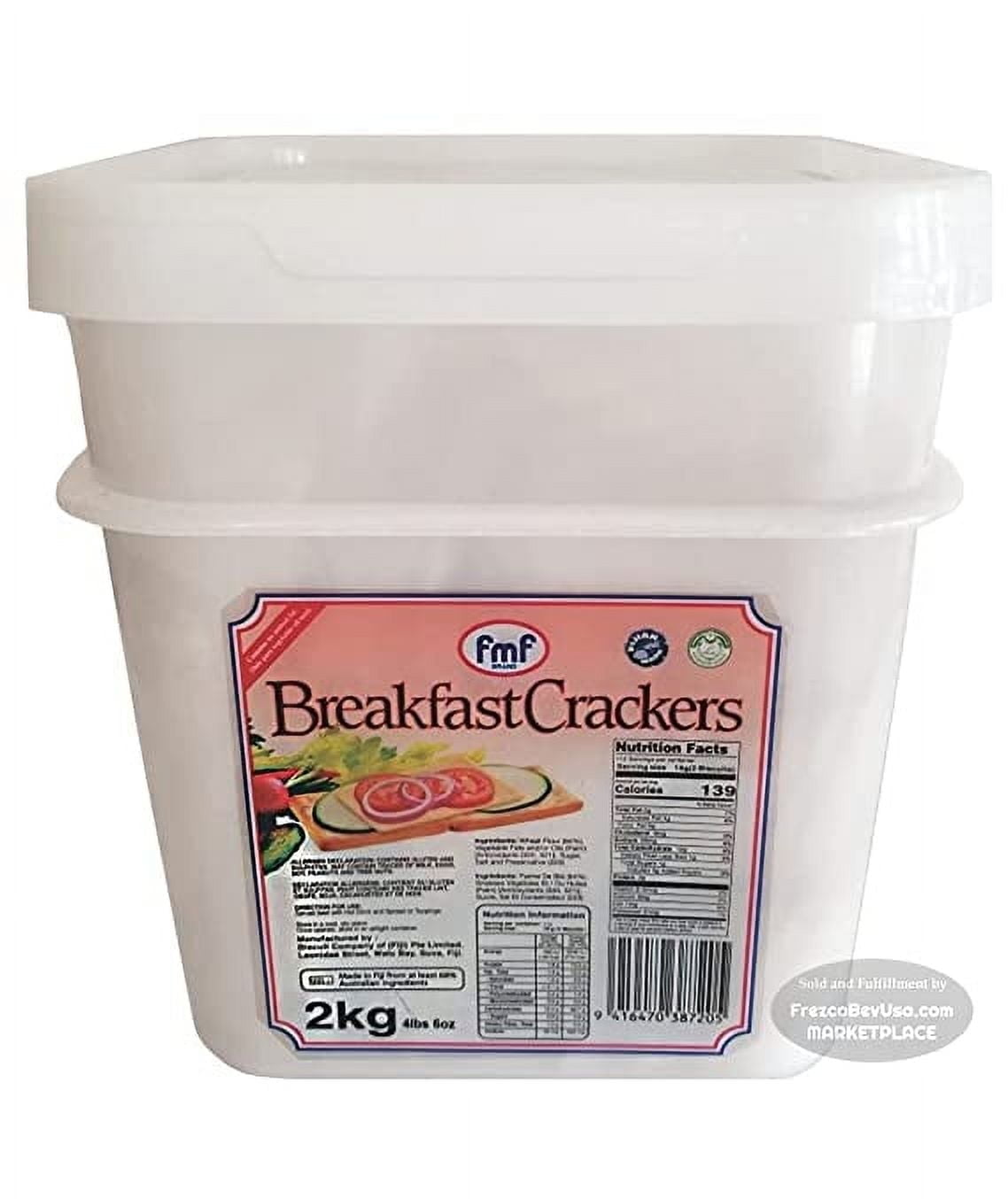 FIJI fmf - Breakfast Crackers (2 kg Jug Container) Simply...Delicious ...