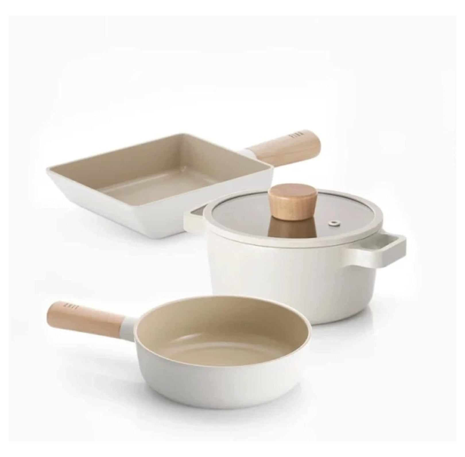 FIKA 4-Piece Home Kitchen Essential Mini Cookware Pan and Pot Set with ...