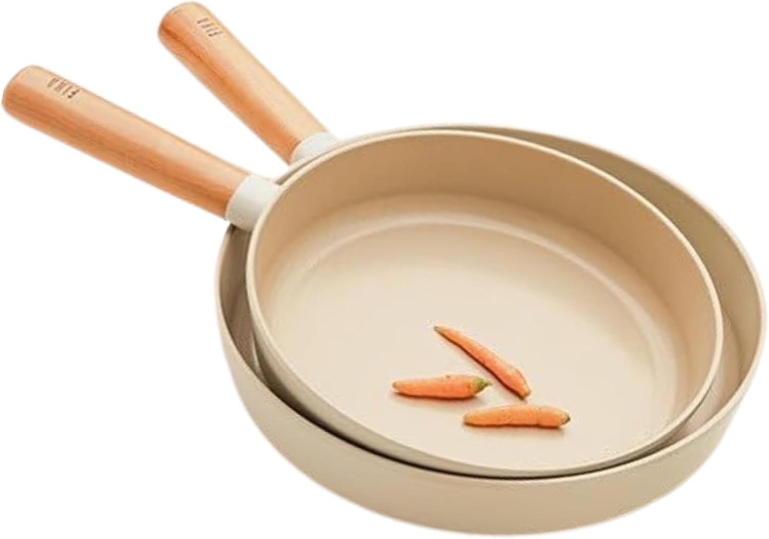 FIKA Cookware 2-Piece Pan Set with Wood Handle, 9, 11-Inch Stir Fying ...