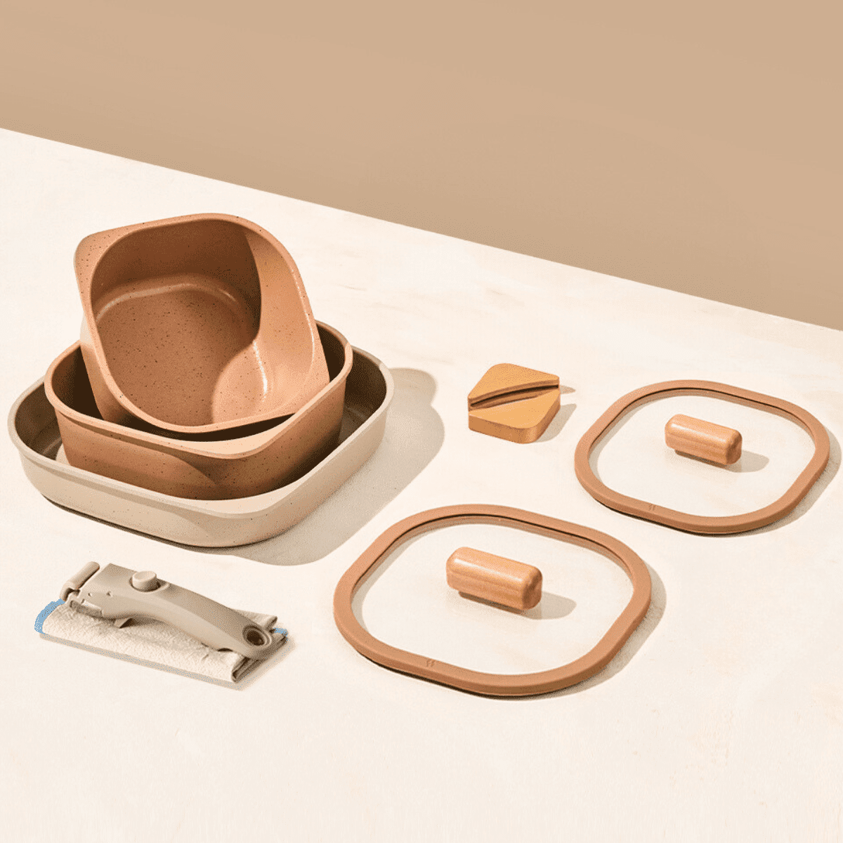 FIKA Objet Comfort 7-Piece Kitchen Nonstick Healthy Cooking Cookware ...