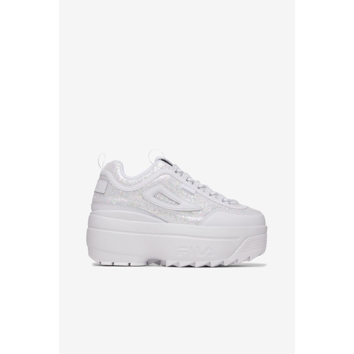 FILA Disruptor 2 Wedge Sneakers Womens Glitter White 5XM02318-100 Synthetic - Walmart.com