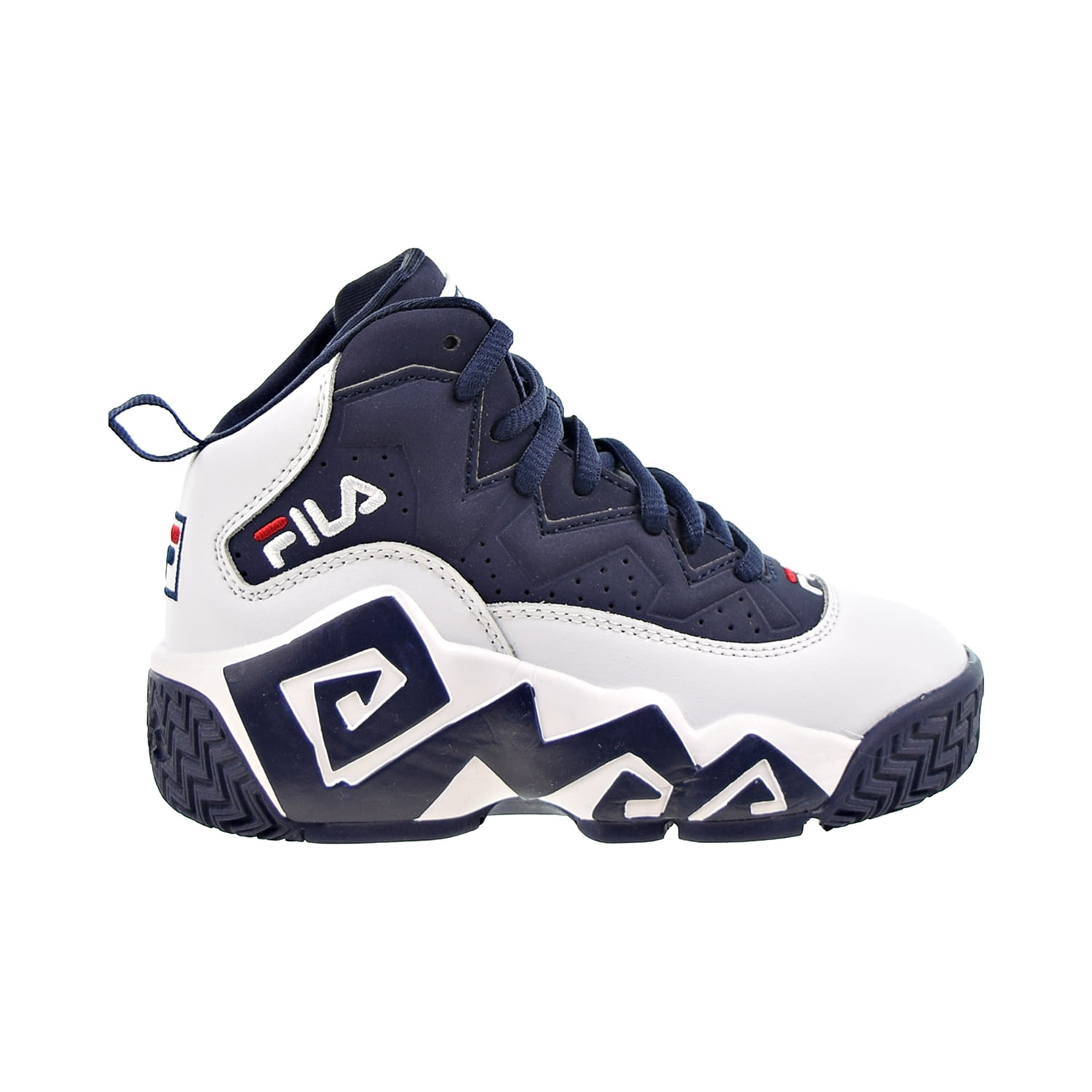FILA Unisex Kids' MB Basketball Shoes White/Fila Navy/Fila Red ...