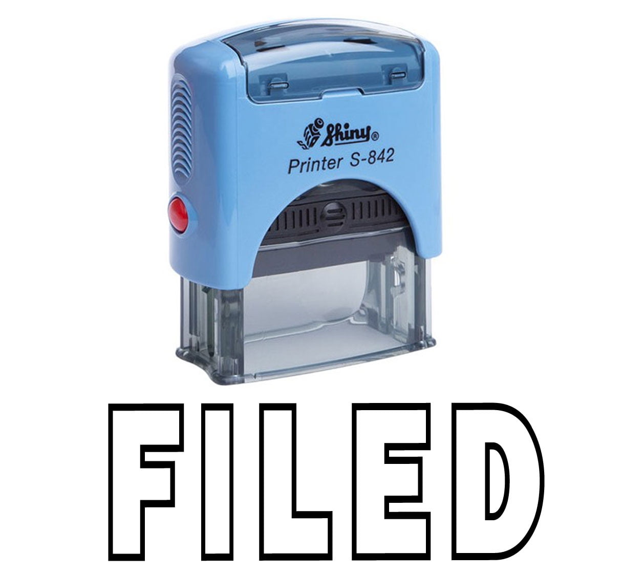 FILED Self Inking Rubber Stamp Office Stationary Custom Shiny Stamp ...