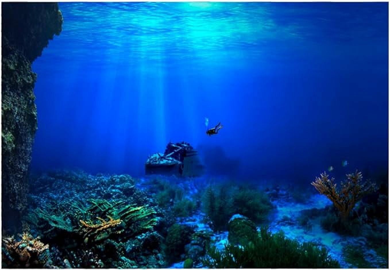 FILFEEL Aquarium Background Fish Decorations Pictures 3D Effect PVC ...