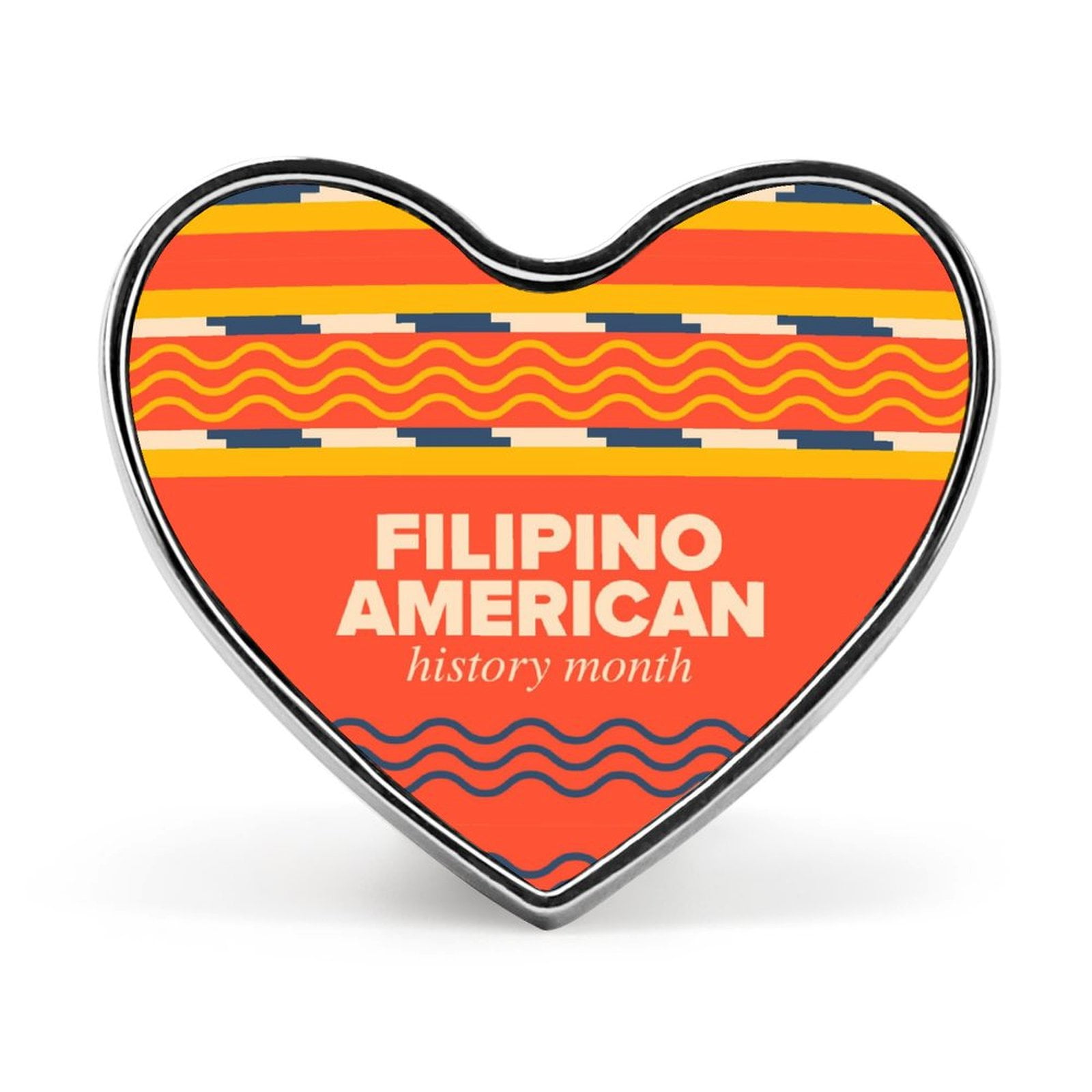 FILIPINO American Heritage Month Pins Heart Buttons Enamel Badges ...
