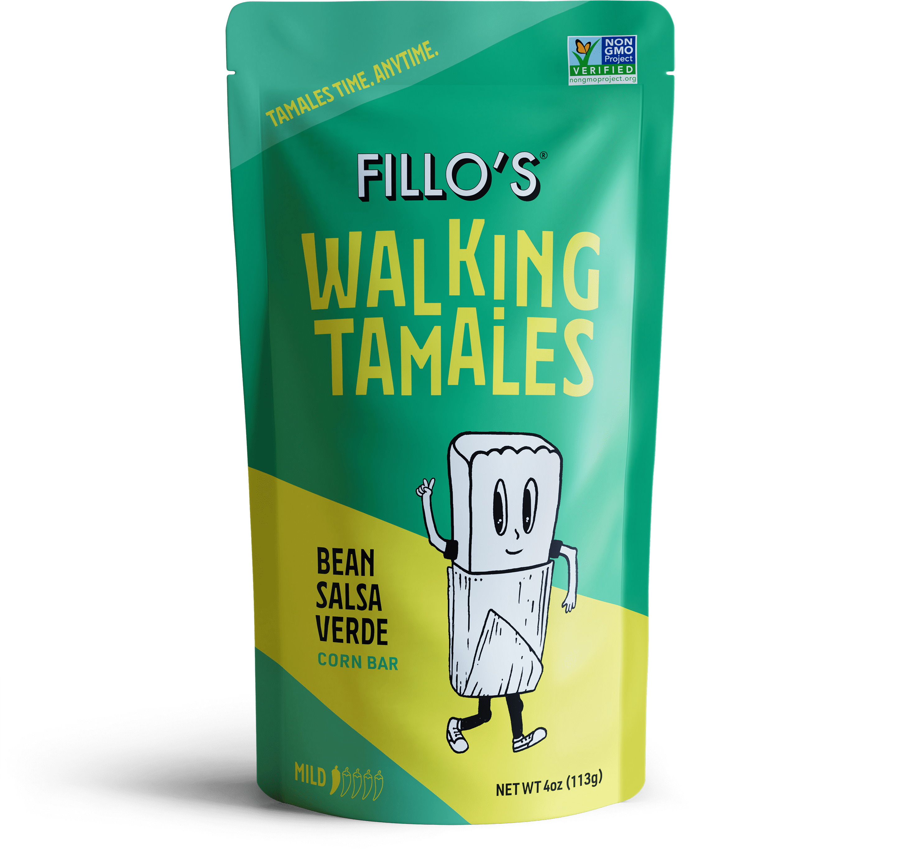 Fillos Bean Salsa Verde Tamale 4 oz Shelf-Stable Vegan Plant Protein ...