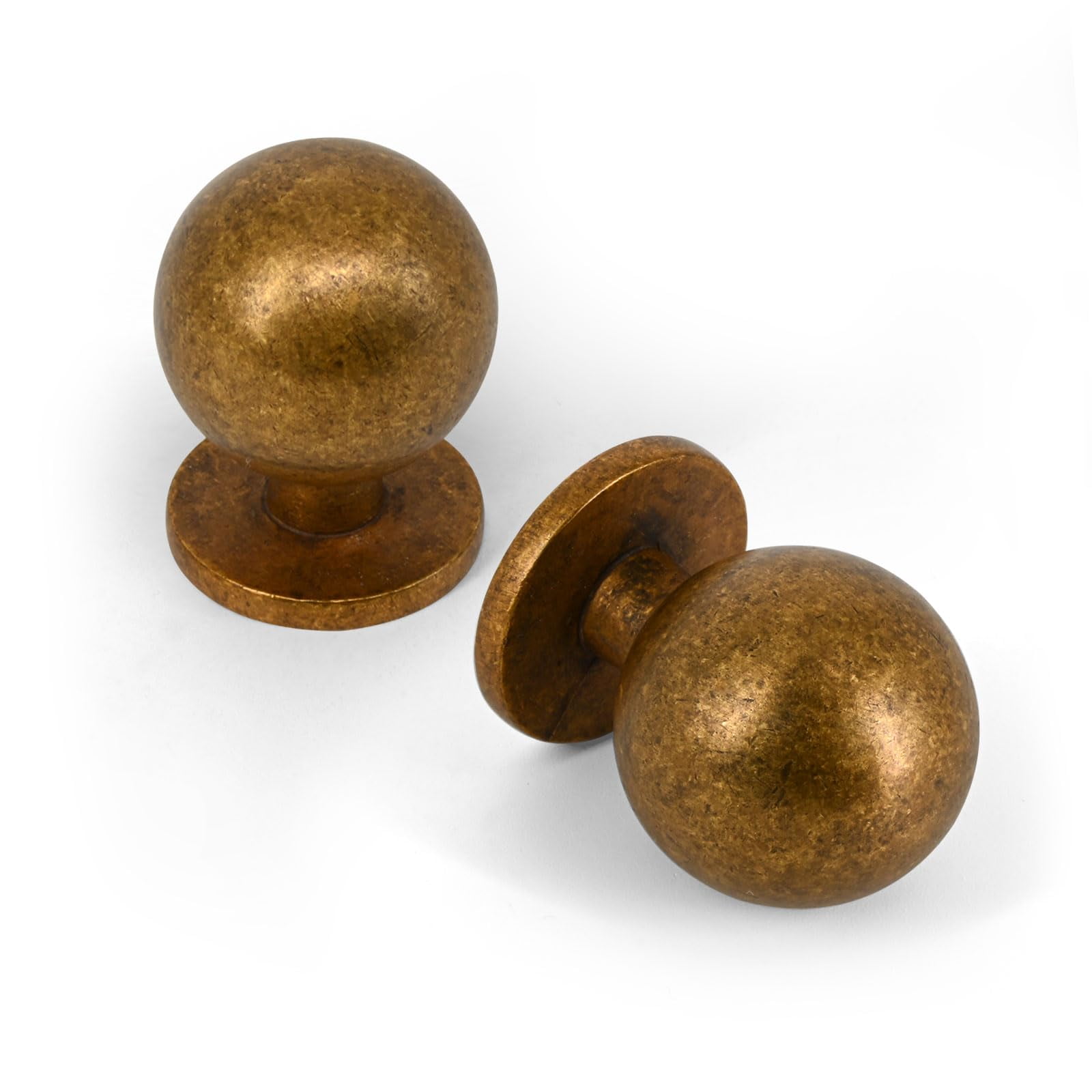 FILTA 10 Pack 1Inch(27mm) Diameter Round Solid Ball Antique Brass ...