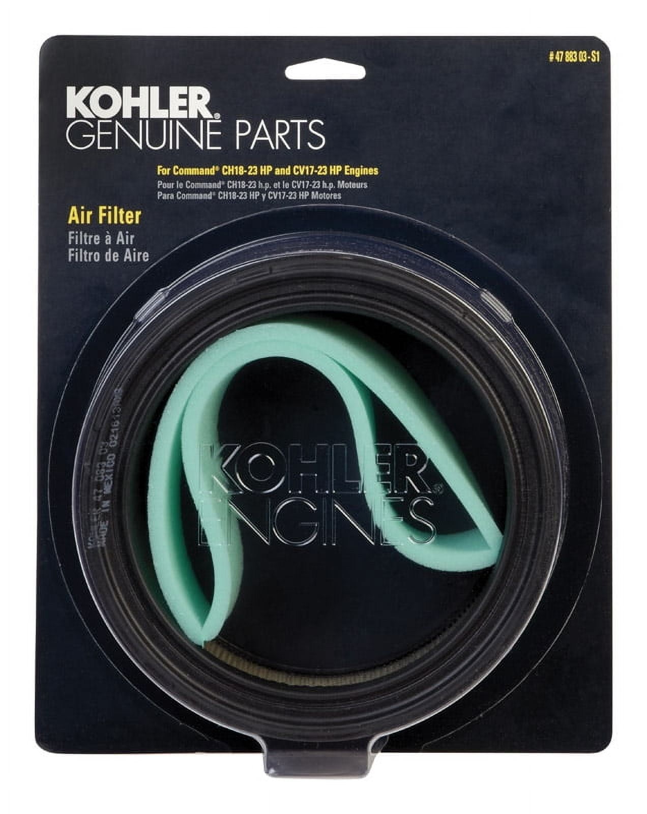 FILTER AIR KOHLER (Pack of 1) - Walmart.com