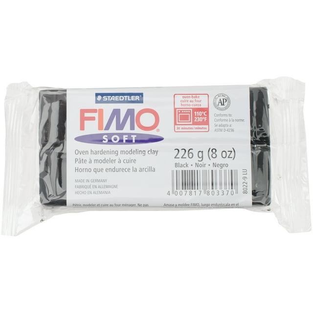FIMO Soft Oven-Bake Clay 8oz-Black - Walmart.com