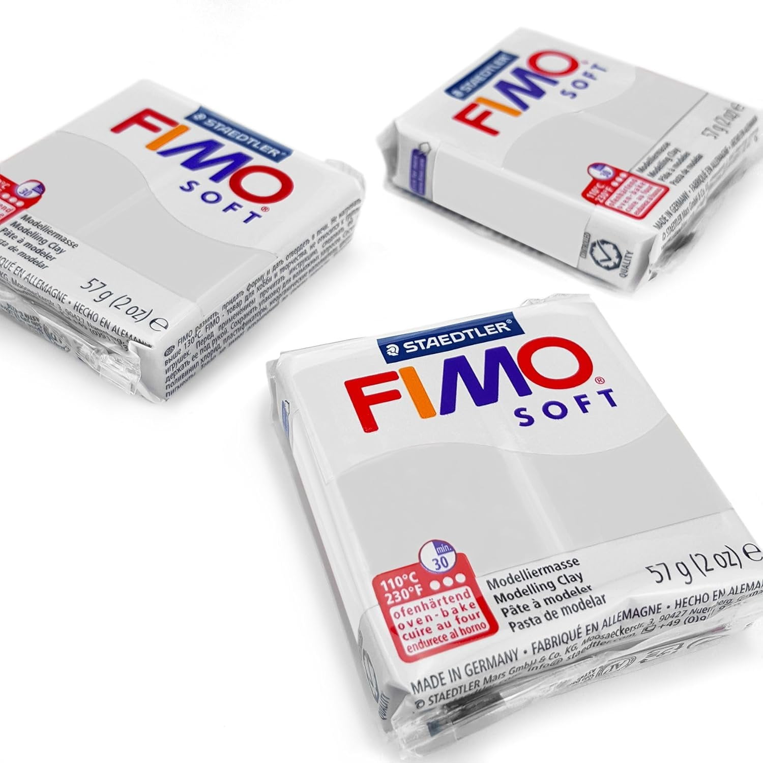 FIMO Soft Polymer Oven Modelling Clay - Most Popular Colours - 57g ...