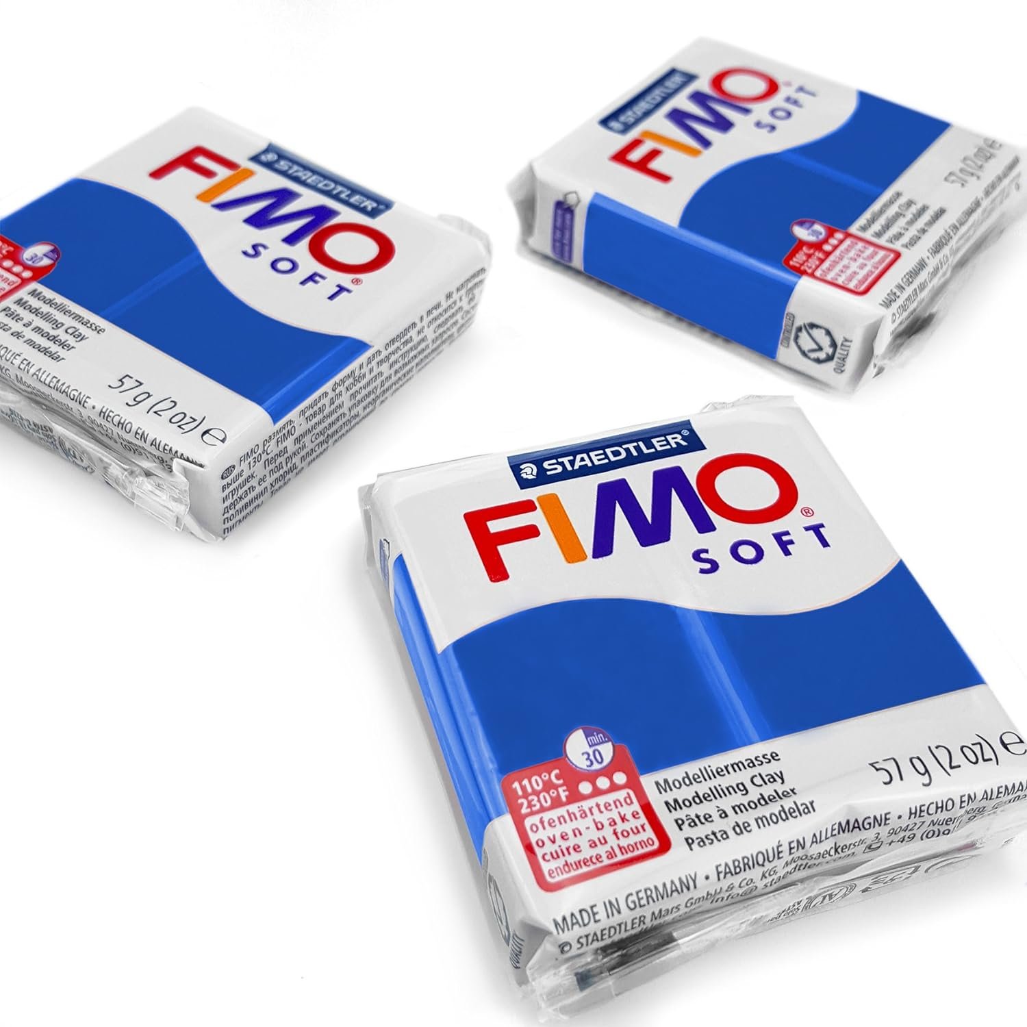 FIMO Soft Polymer Oven Modelling Clay - Most Popular Colours - 57g ...