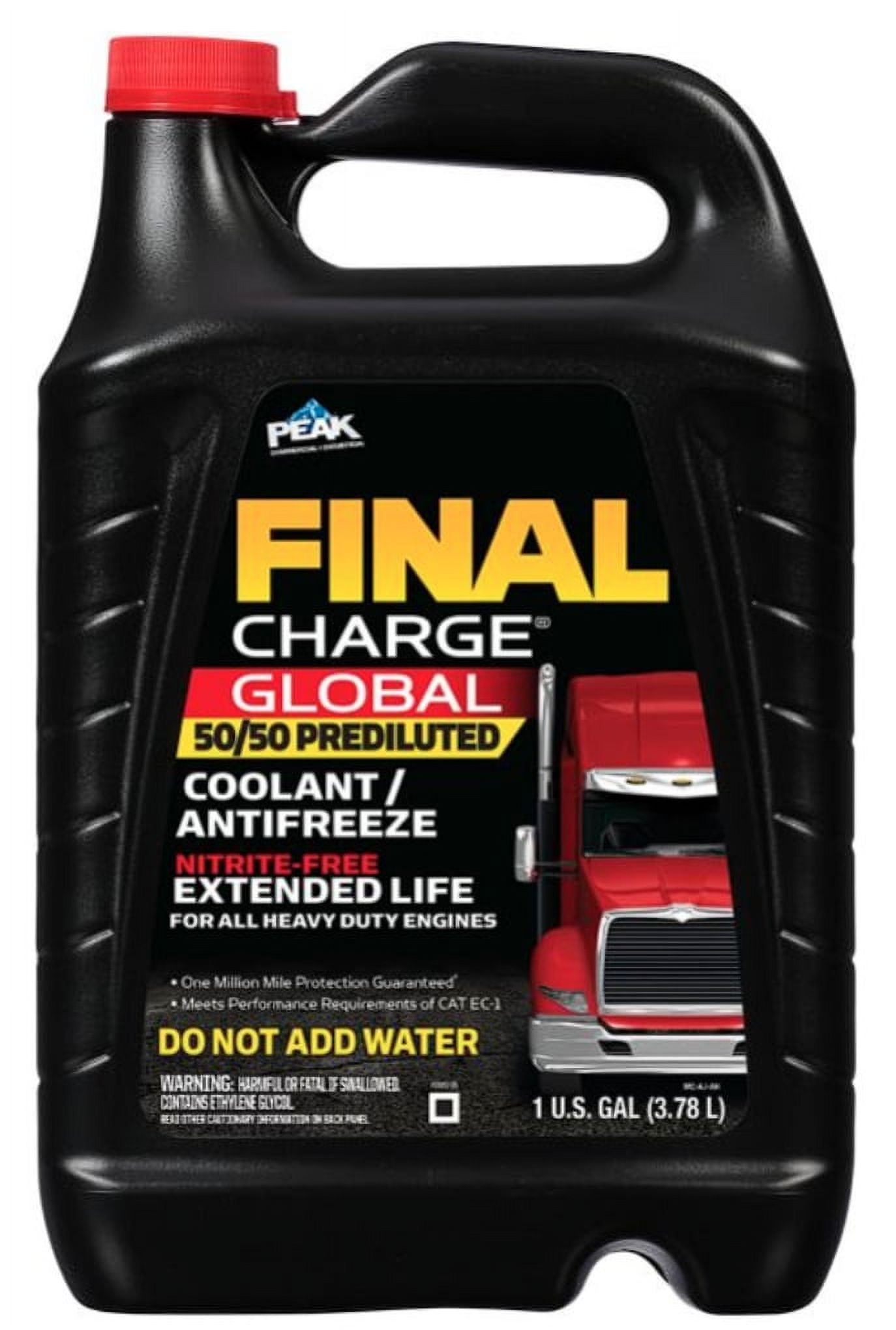 FINAL CHARGE FXAB53 Global Extended Life 50/50 Coolant/Antifreeze, 1 ...
