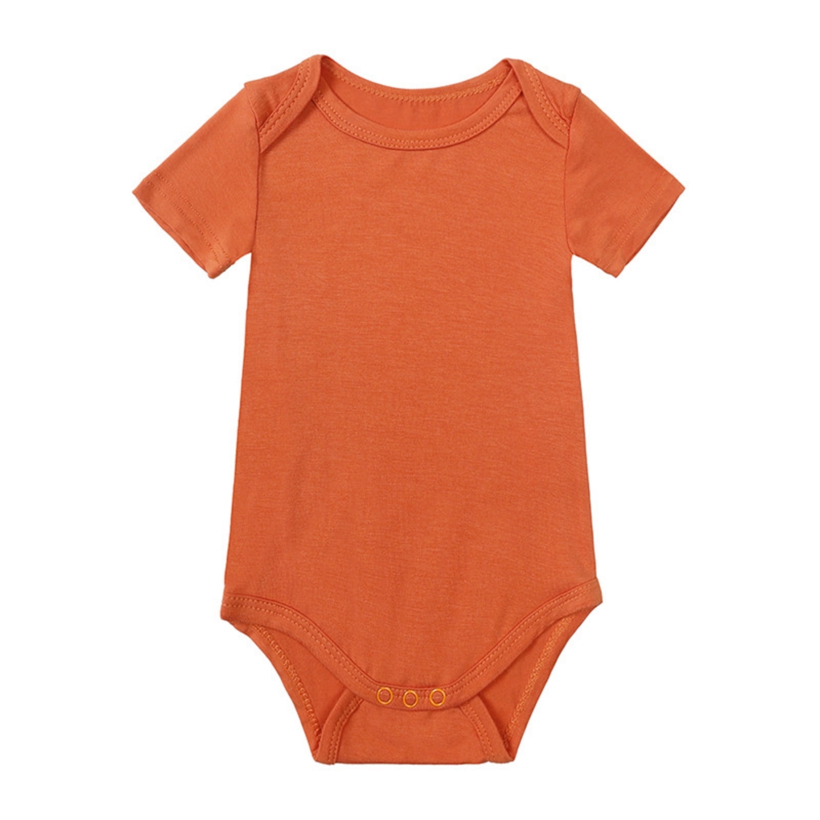 FINALGANG Baby Boys Girls Romper Breathable Solid Color Short Sleeve ...