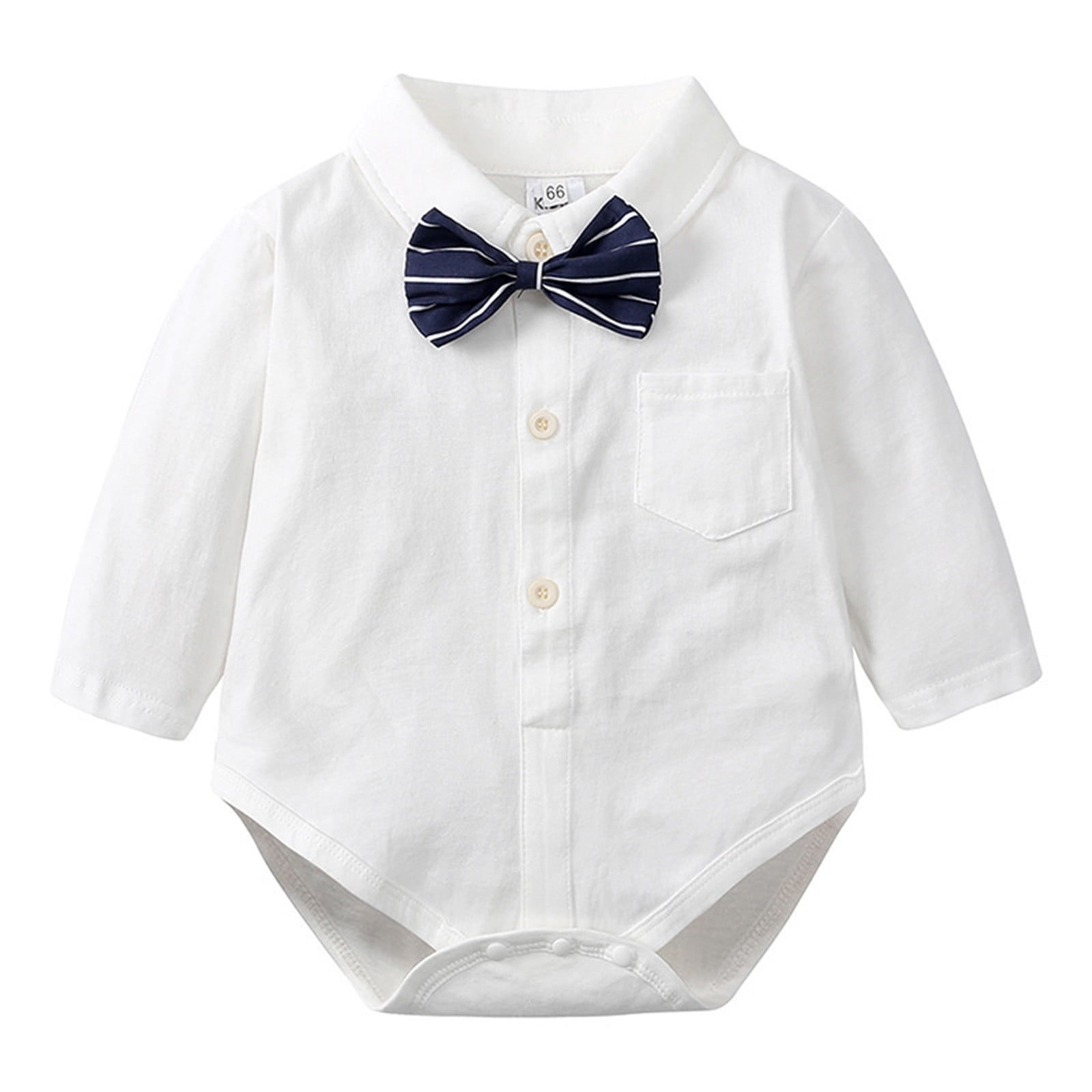 FINALGANG Baby Boys Jumpsuit Set Suit Formal Button Down Long Sleeve ...