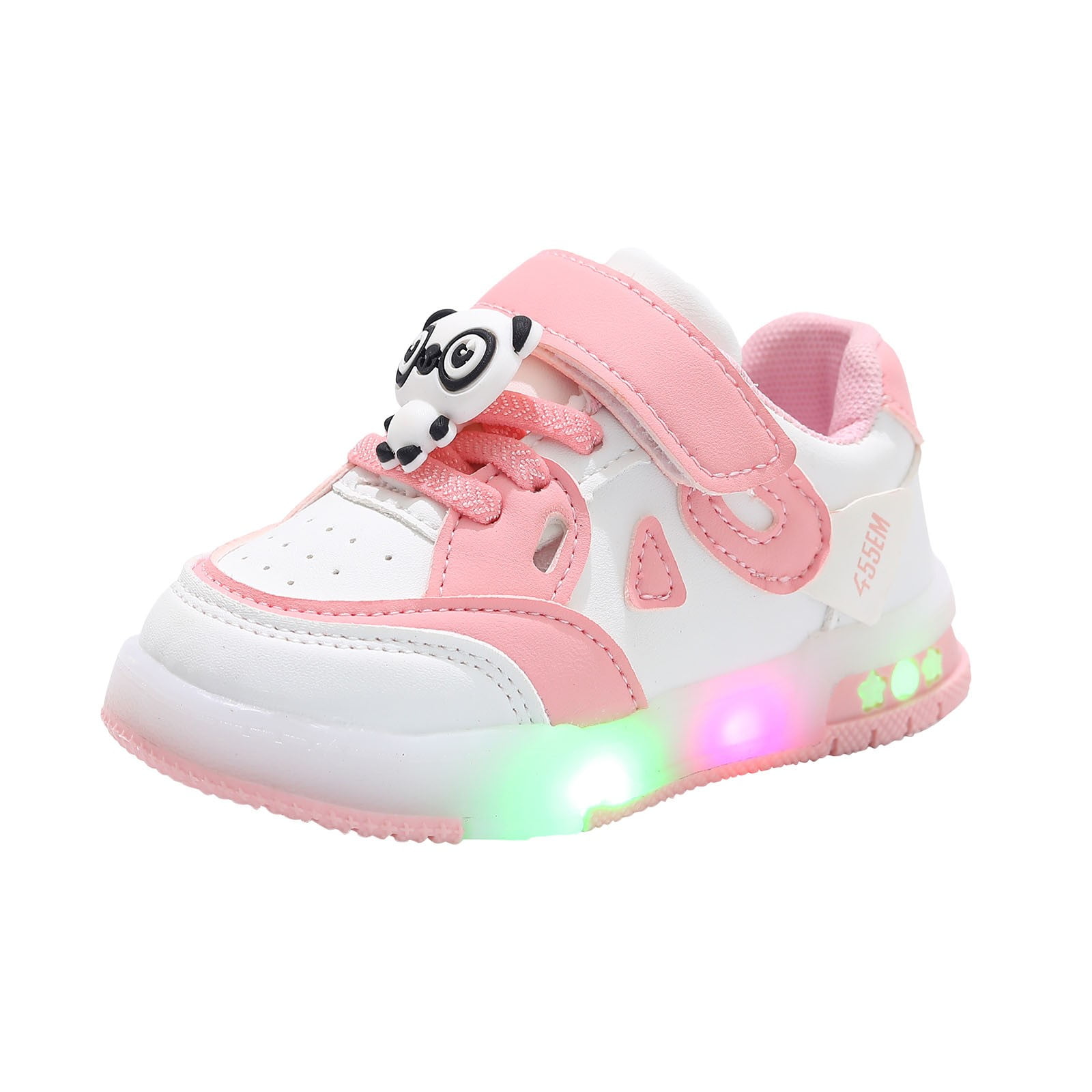 FINALGANG Boy Girl Lovely Sneakers Pandas Print Hook And Loop Low Top ...