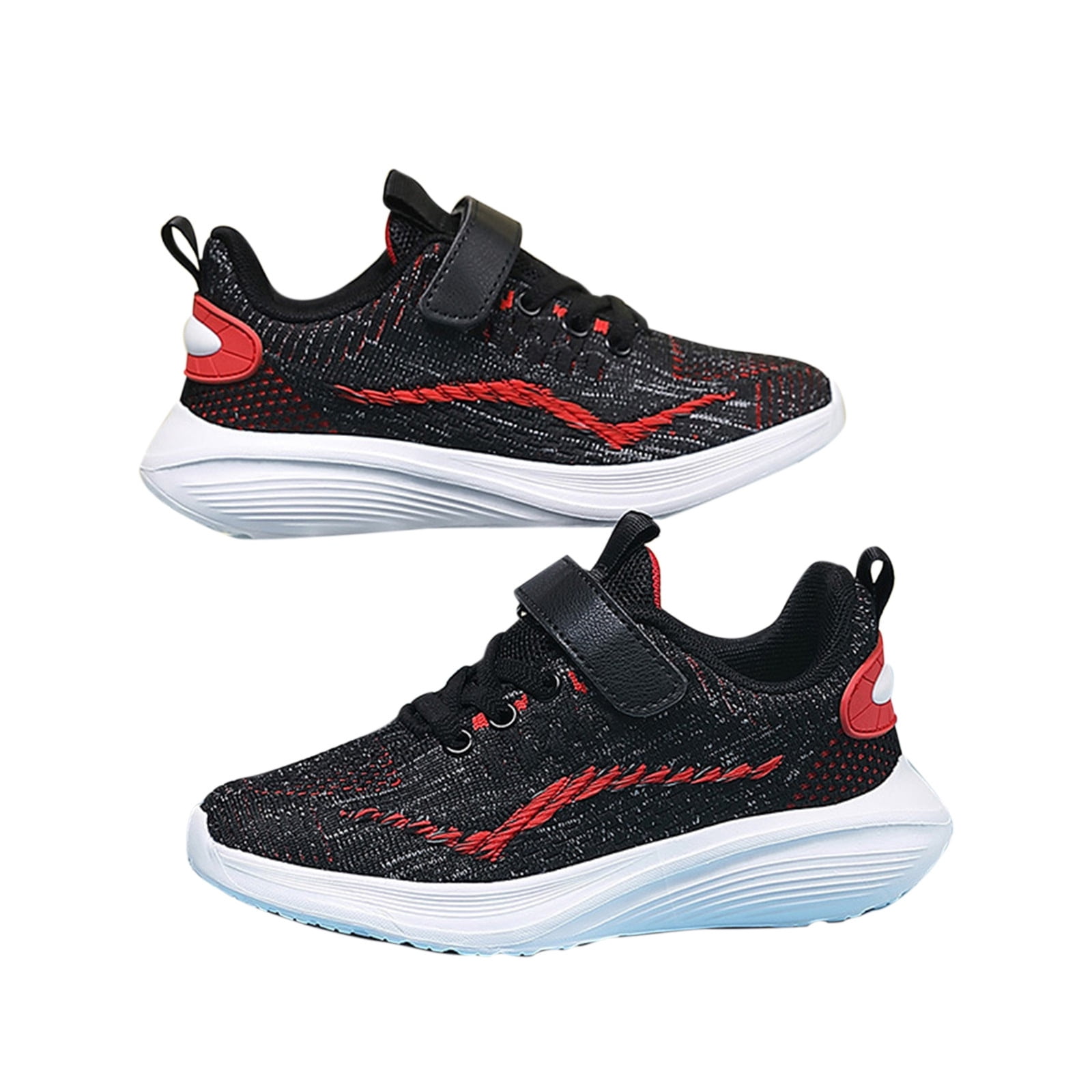 FINALGANG Boy Versatile Sneakers Print Lace Up Mesh Running Shoes ...