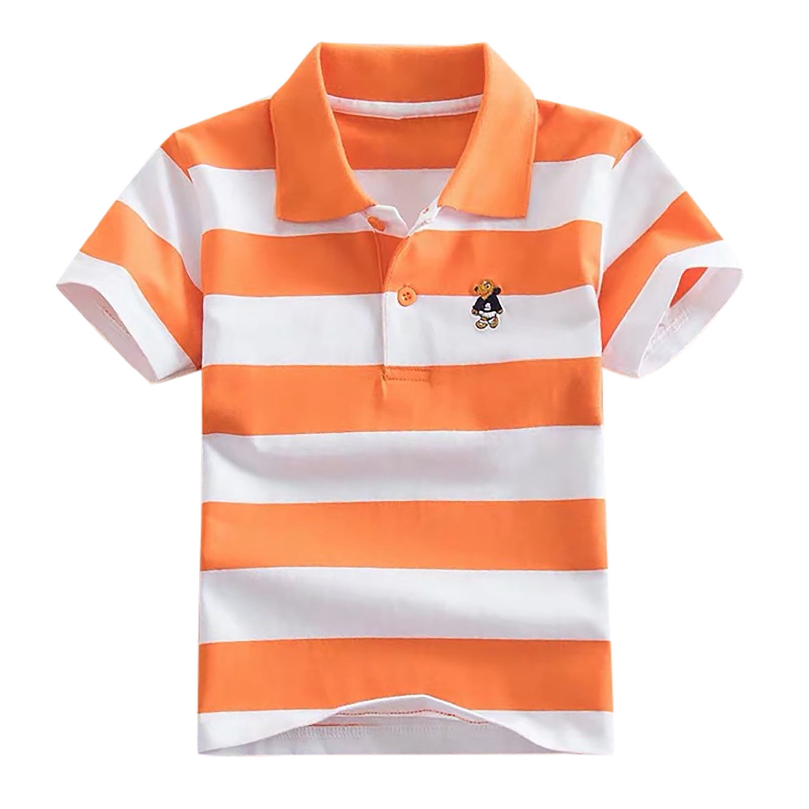 FINALGANG Boy's Shirt Fall Spring Kids Color Block Striped Henley Shirt ...