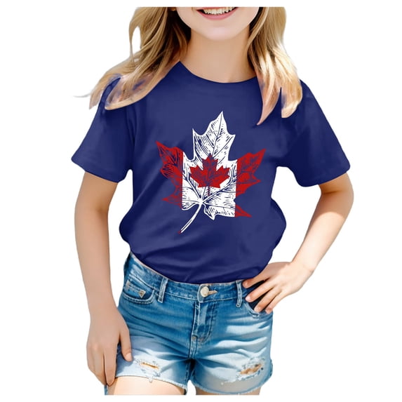 FINALGANG Boys Girls Kids Short Sleeve TShirts With Canadian Maple Leaf ...