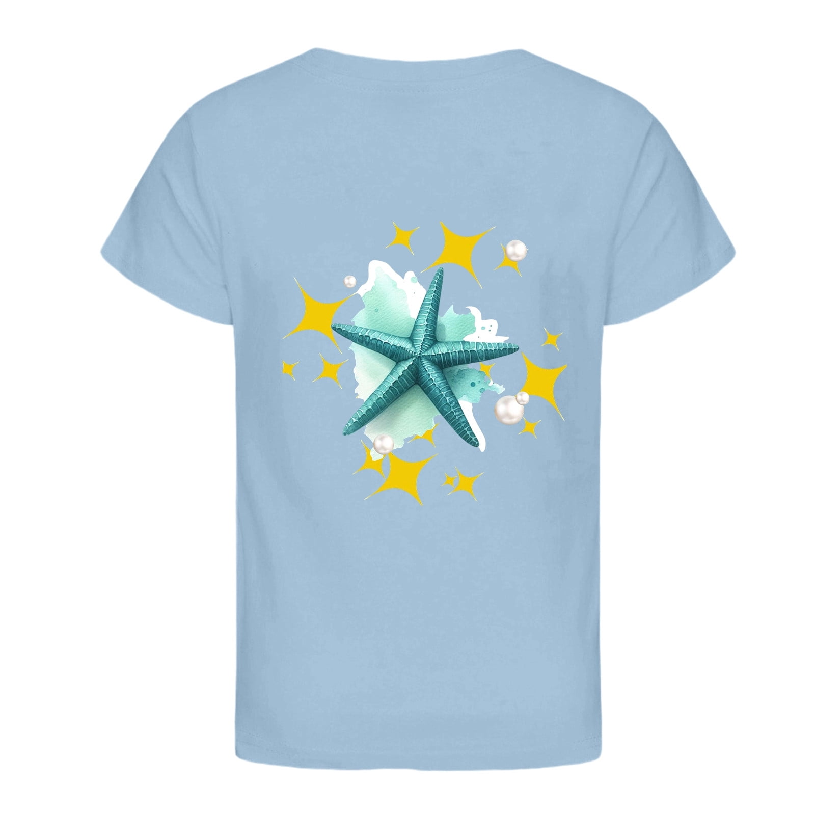 FINALGANG Boys Girls Kids Short Sleeve TShirts With Starfish Watercolor ...