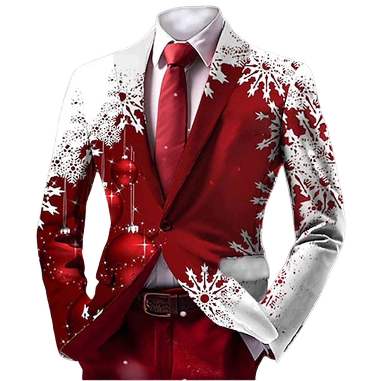 FINALGANG Boys Jacket Christmas Long Sleeve Turndown Collar Button Suit ...