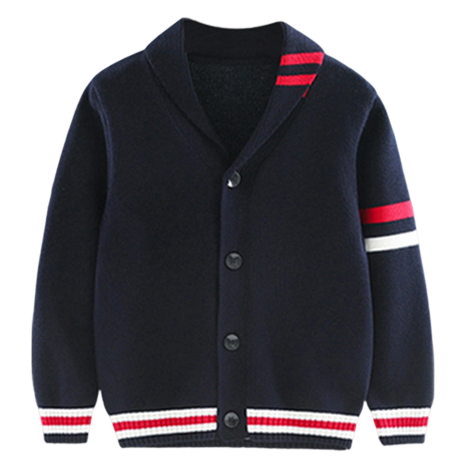 FINALGANG Boys Jacket Color Block Long Sleeve Turndown Collar Button ...