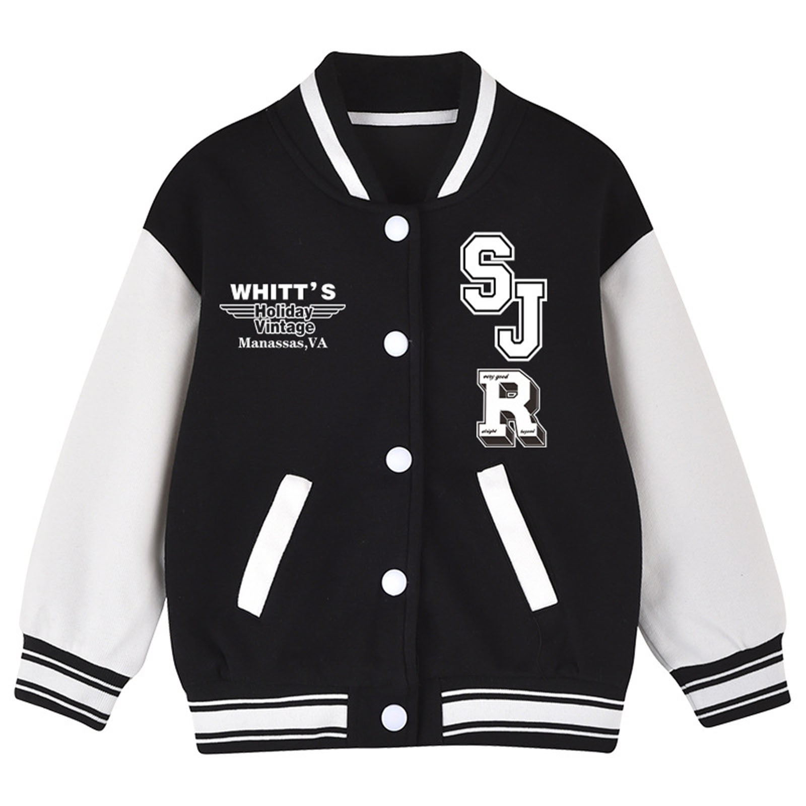 FINALGANG Boys Jacket Warm Lightweight Letter Printed Color Block Long ...