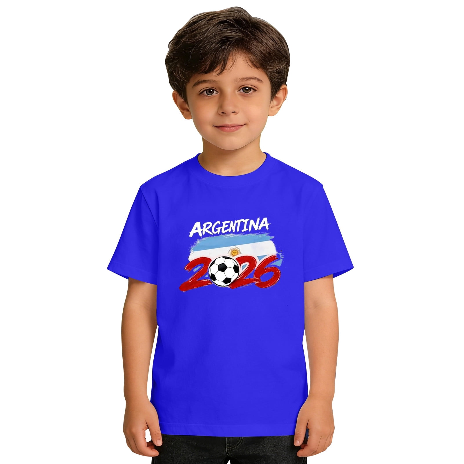 FINALGANG Boys Kids Crew Neck National Flag Soccer Ball 2026 Graphic ...