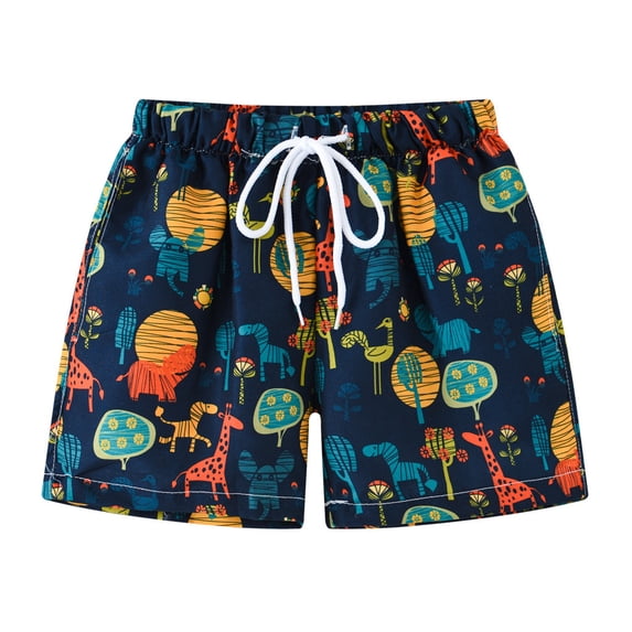 FINALGANG Boys Kids Elastic Waist Swim Trunks With Cute Cartoon Animal ...