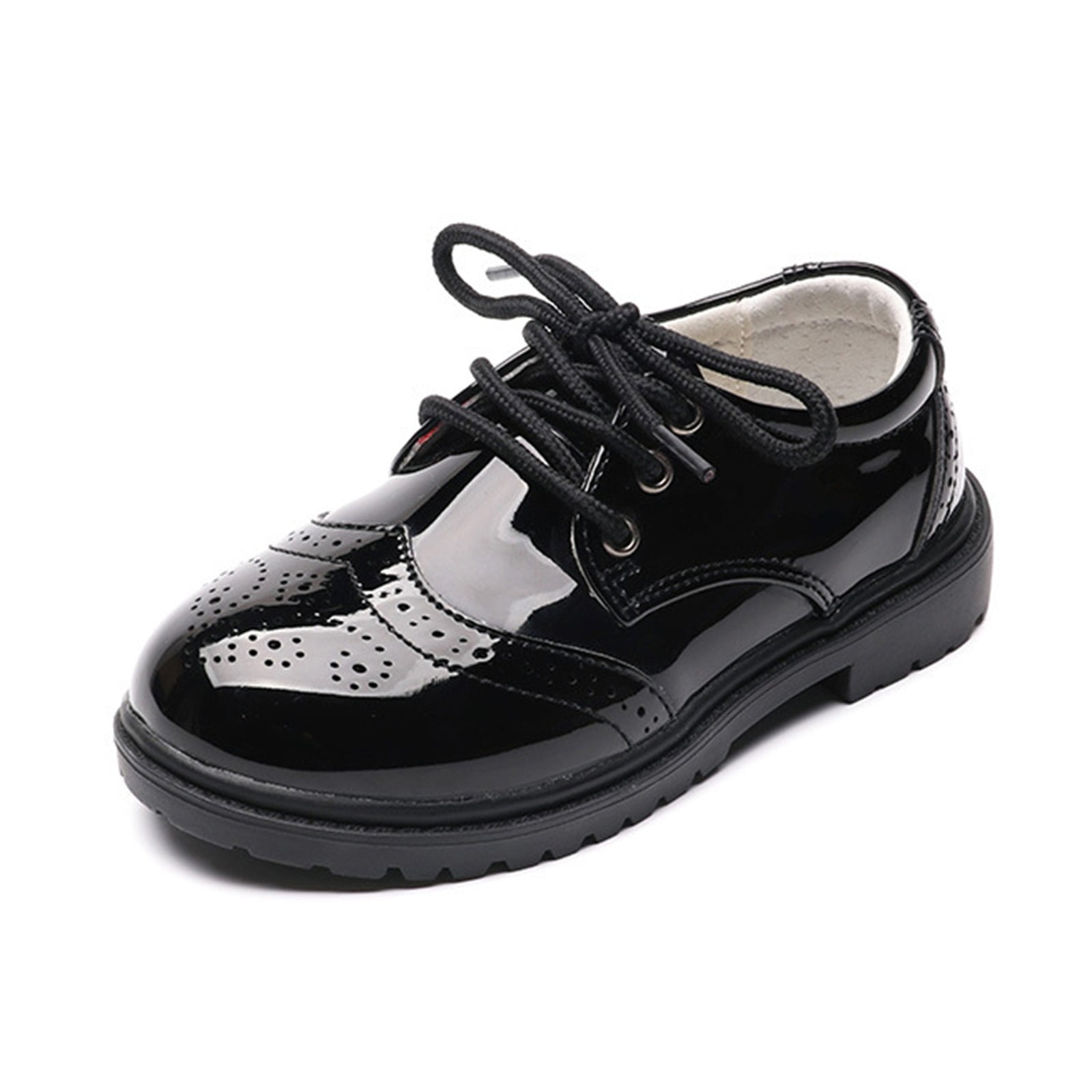 FINALGANG Boys Patent Leather Shoes Spring Autumn Kids Child Solid ...